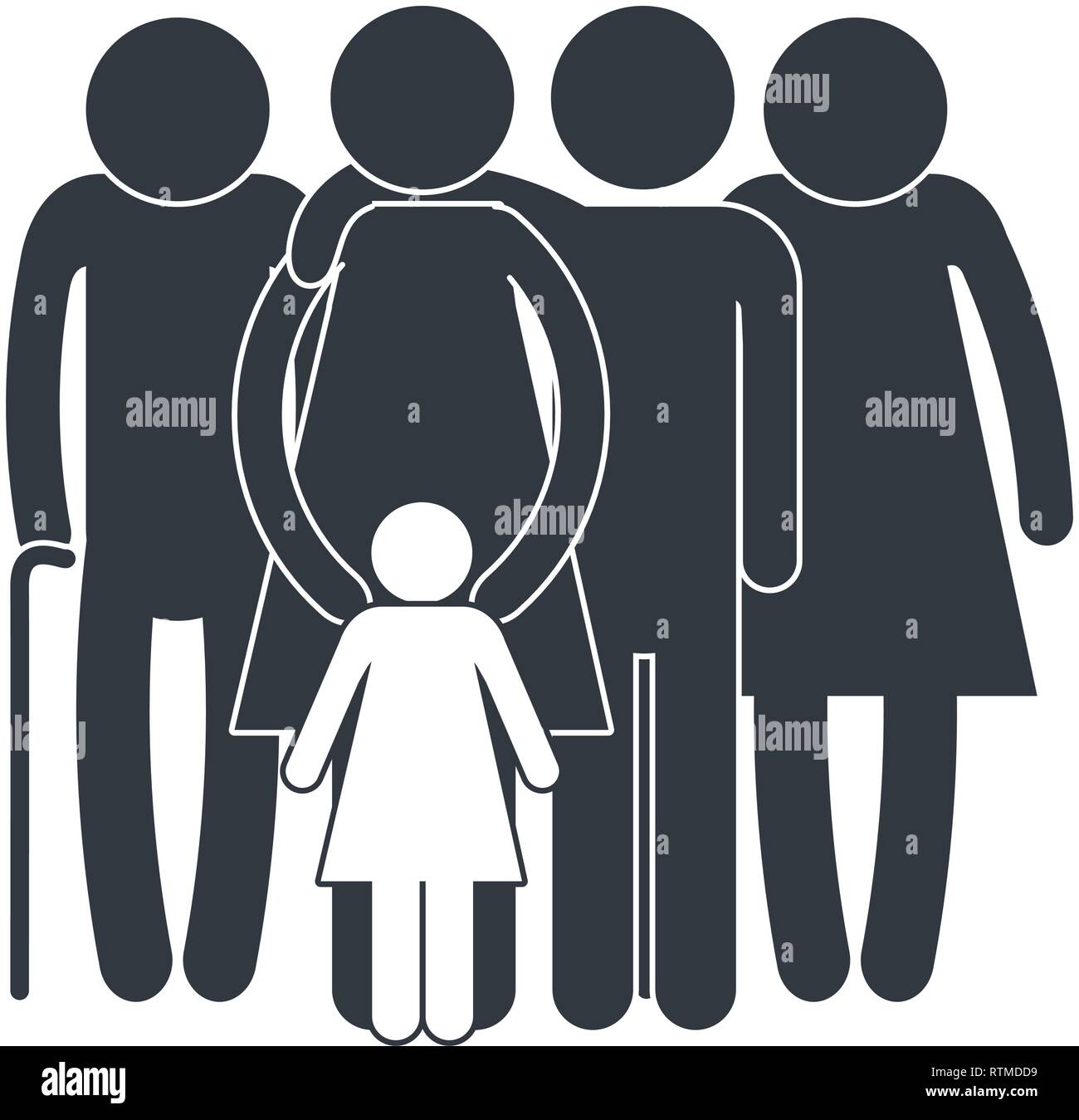 family pictogram cartoon Stock Vector Image & Art - Alamy