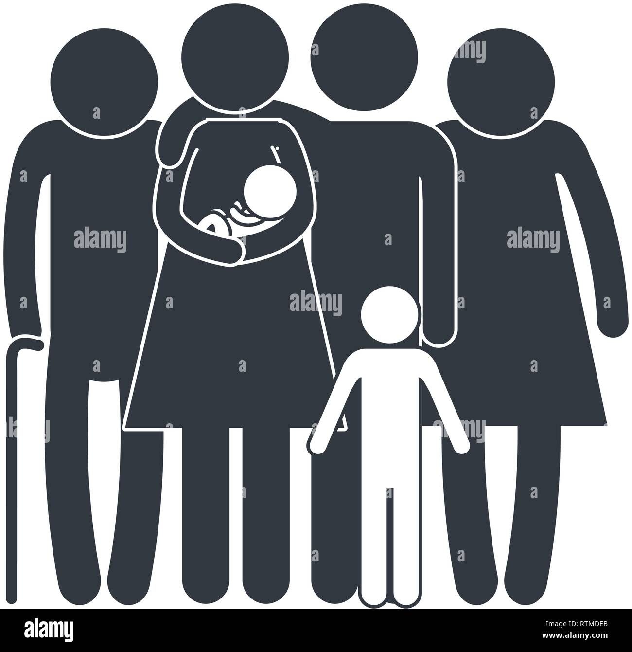 family pictogram cartoon Stock Vector Image & Art - Alamy
