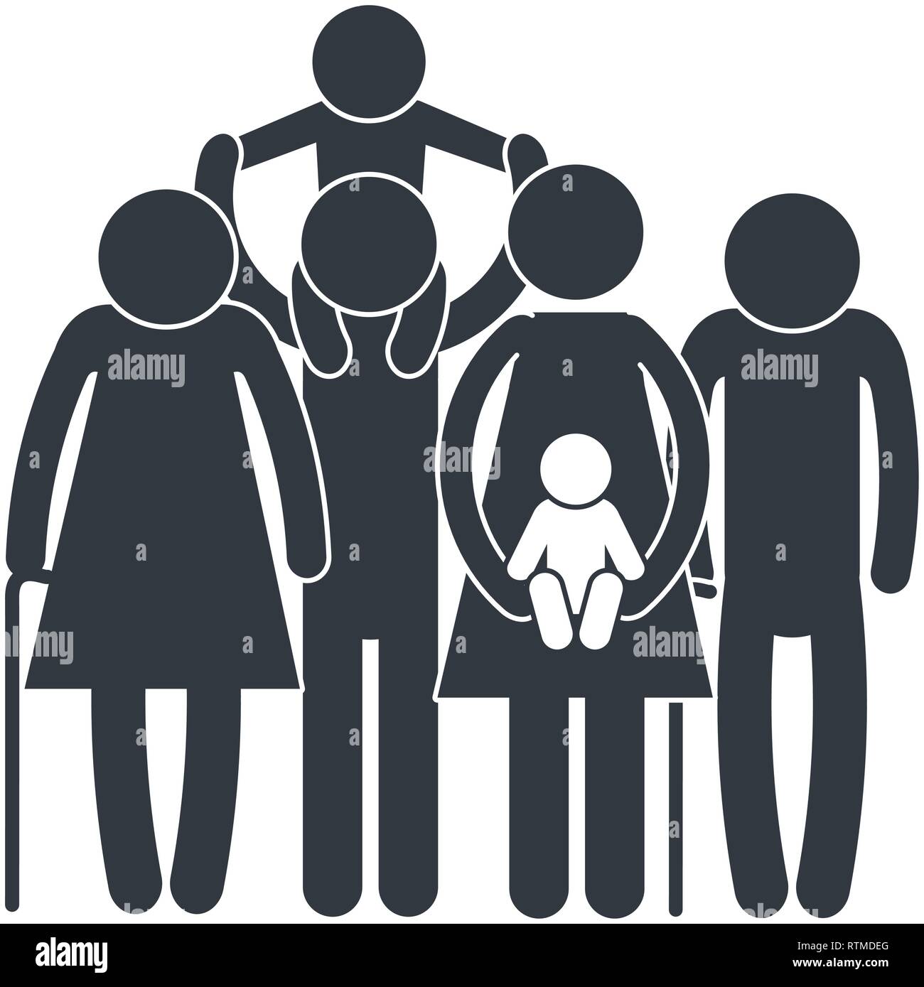 family pictogram cartoon Stock Vector Image & Art - Alamy