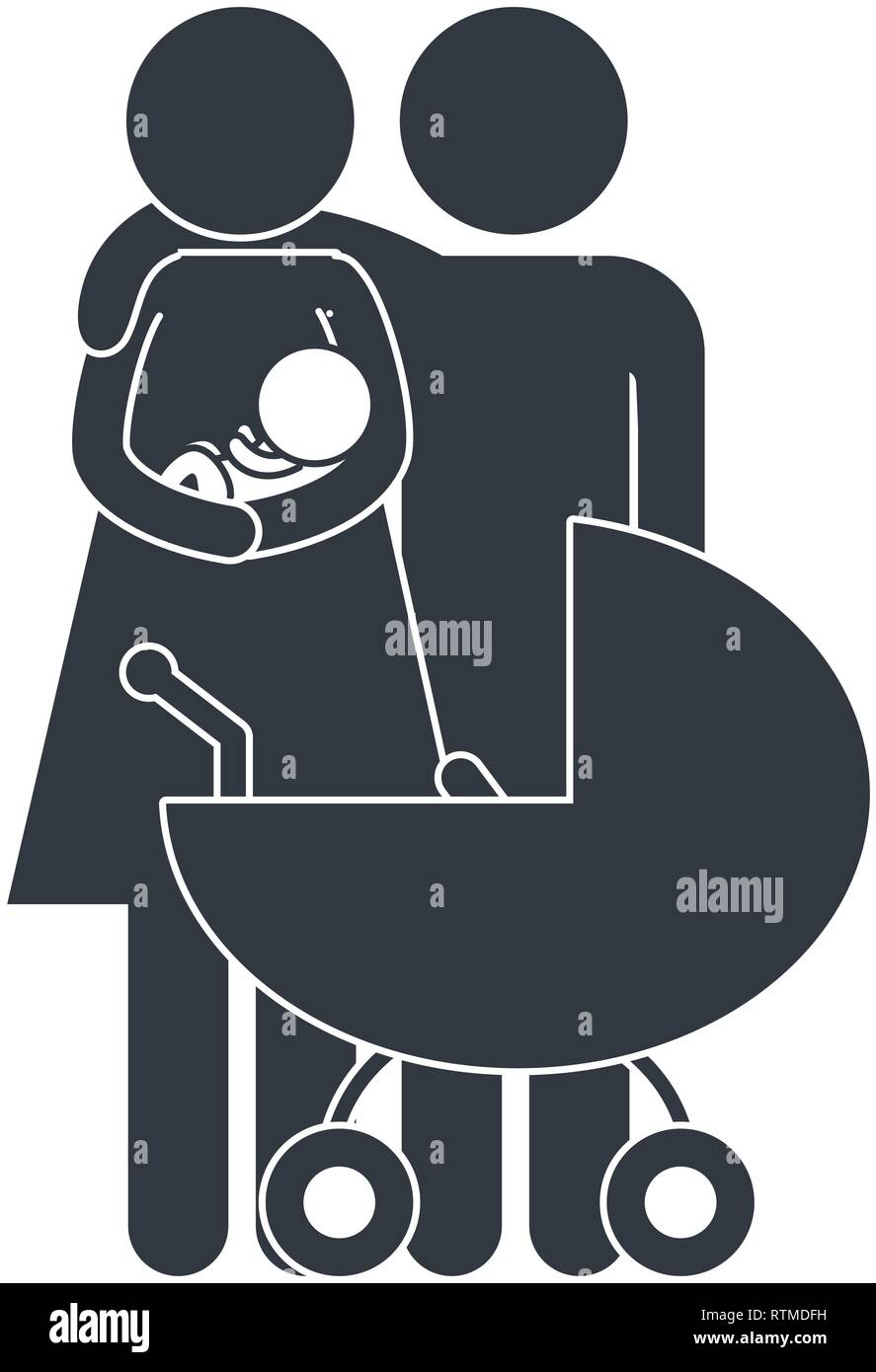 family pictogram cartoon Stock Vector Image & Art - Alamy