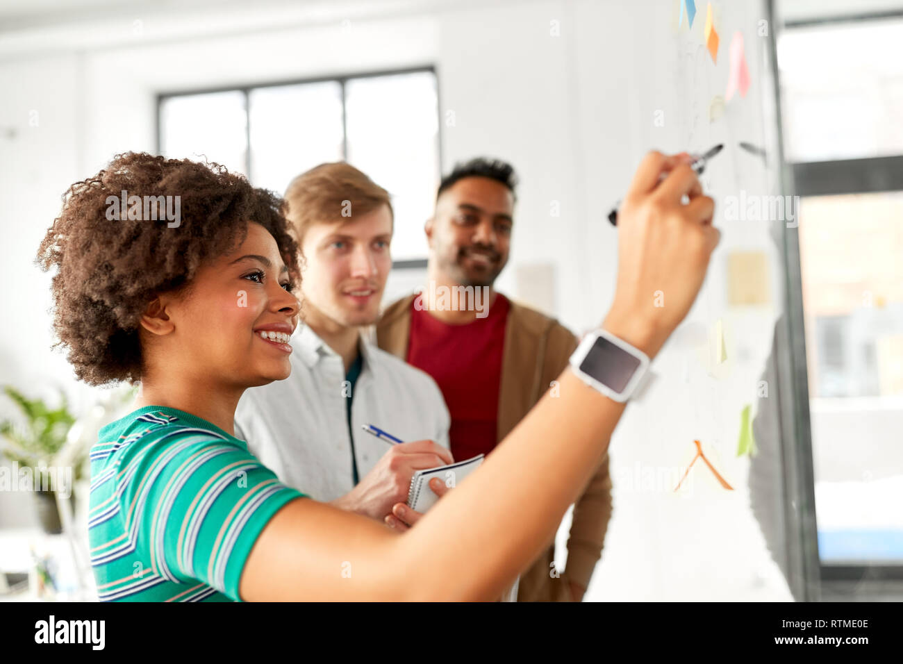 Meeting writing creative team hi-res stock photography and images - Alamy