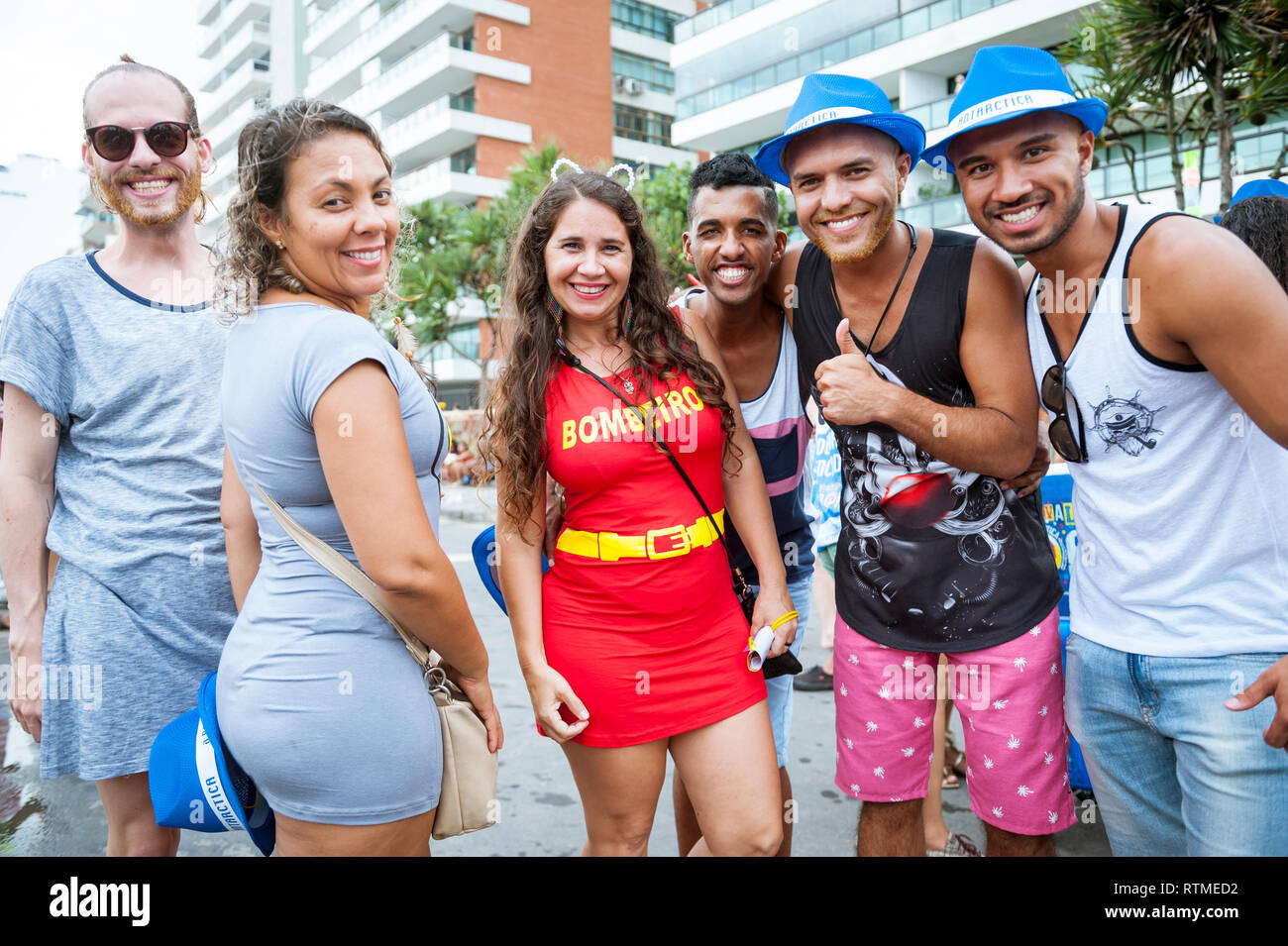 Rio De Janeiro February 11 2017 Young Brazilians Celebrate Carnival 0087