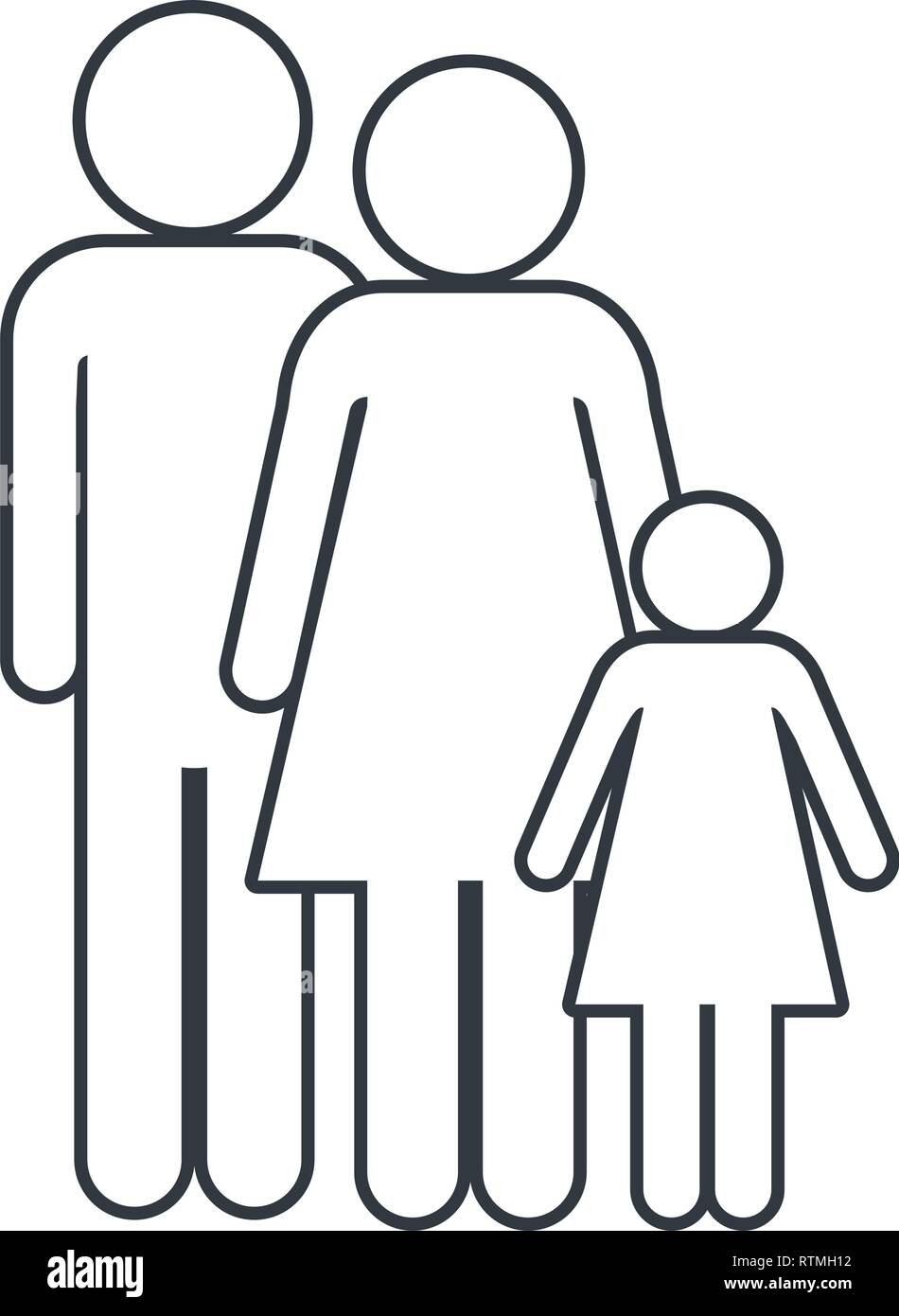 family pictogram cartoon Stock Vector Image & Art - Alamy