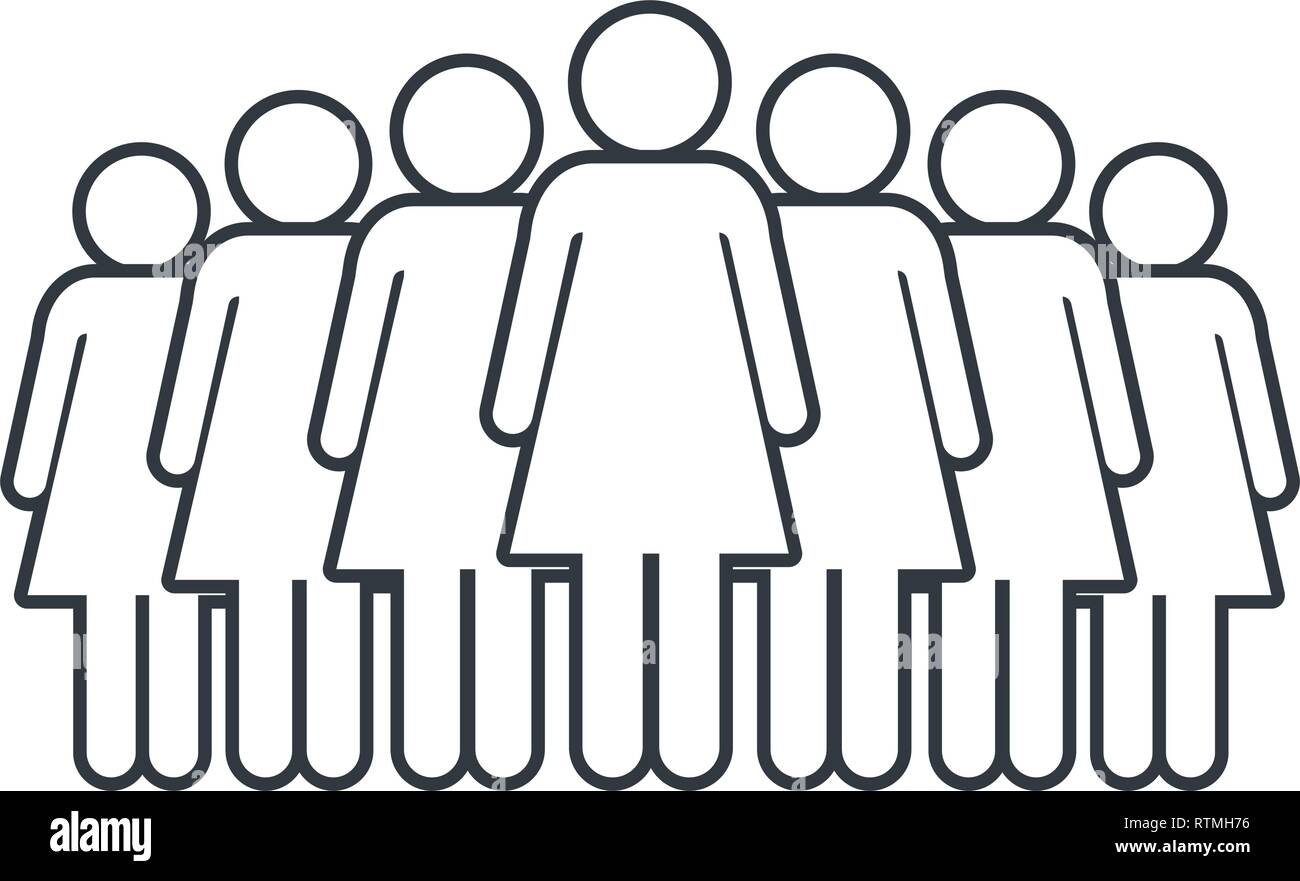 women pictogram cartoon Stock Vector Image & Art - Alamy