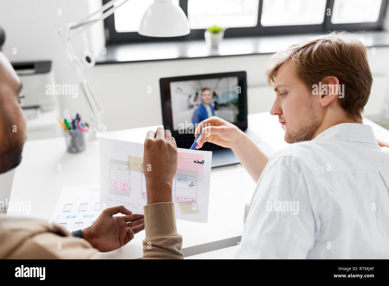 Video conference concept template hi-res stock photography and images ...