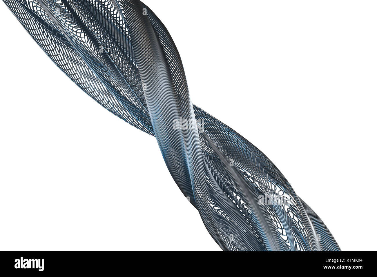 3d rendering, blue metalic wave surface Stock Photo - Alamy