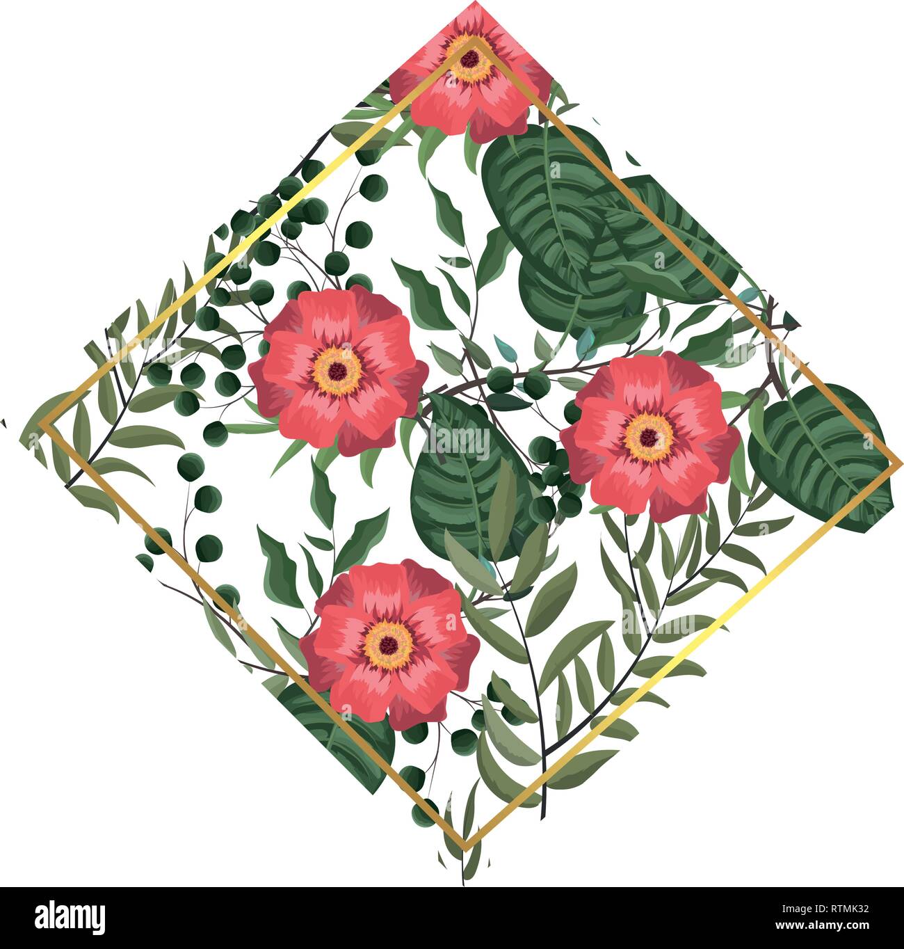 Spring floral frame Stock Vector Image & Art - Alamy