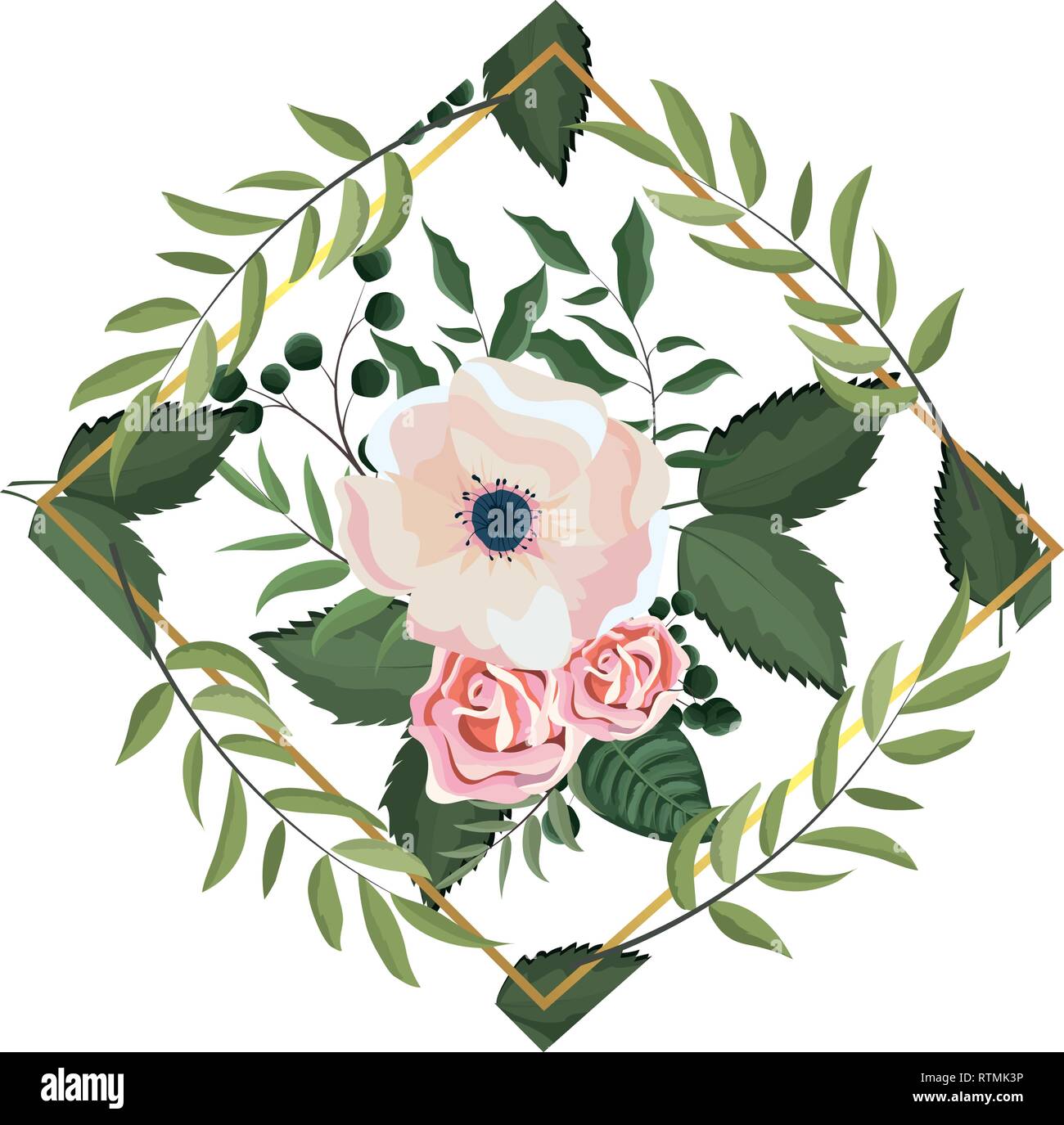 Spring floral frame Stock Vector Image & Art - Alamy