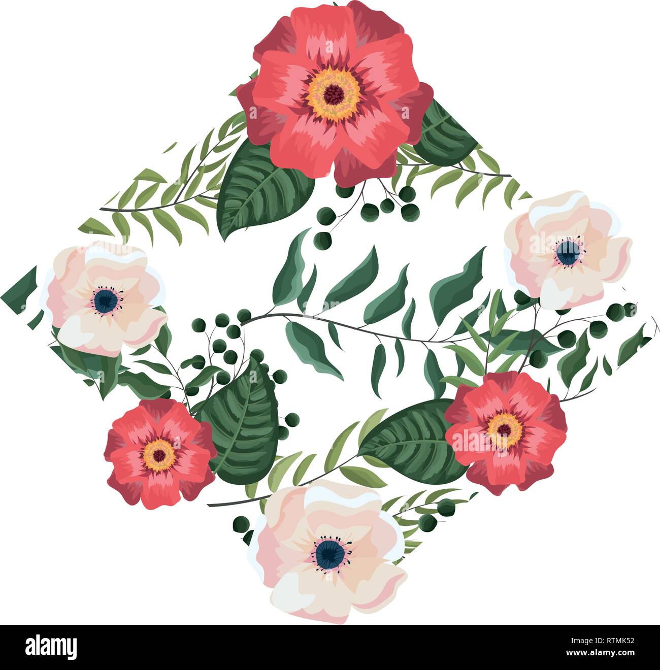 Spring floral frame Stock Vector Image & Art - Alamy