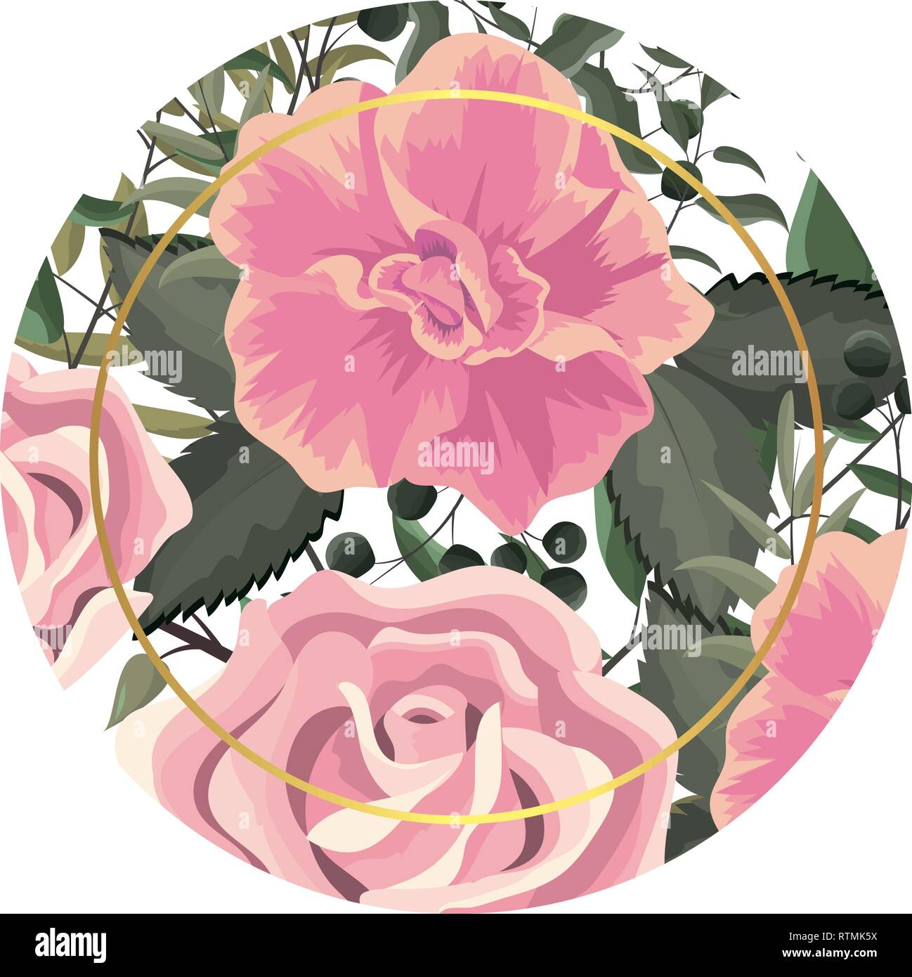 Spring floral frame Stock Vector Image & Art - Alamy