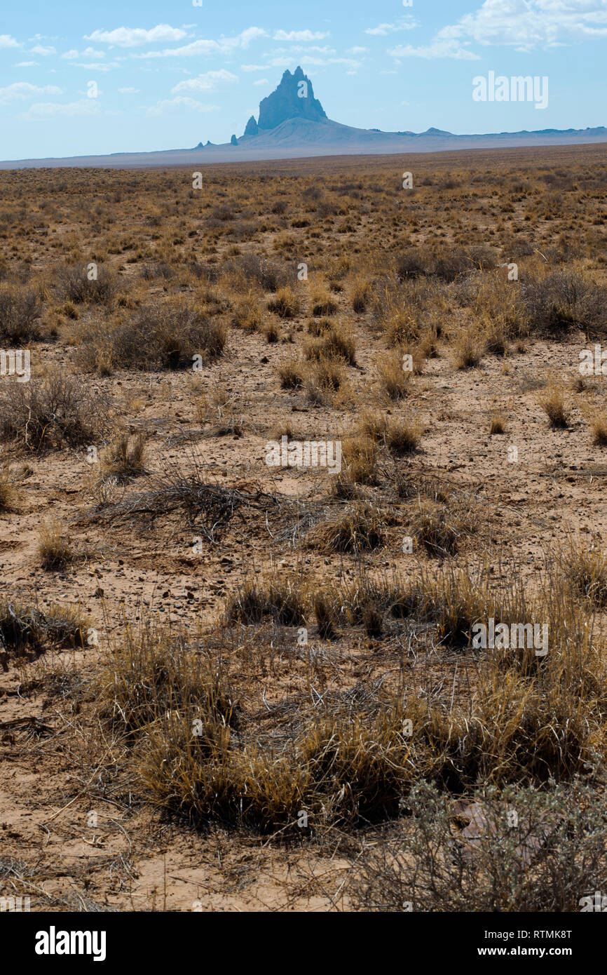 Shiprock A Monadnock Or Inselberg Formed From A Remnant Volcano In The High Desert Plain Of The