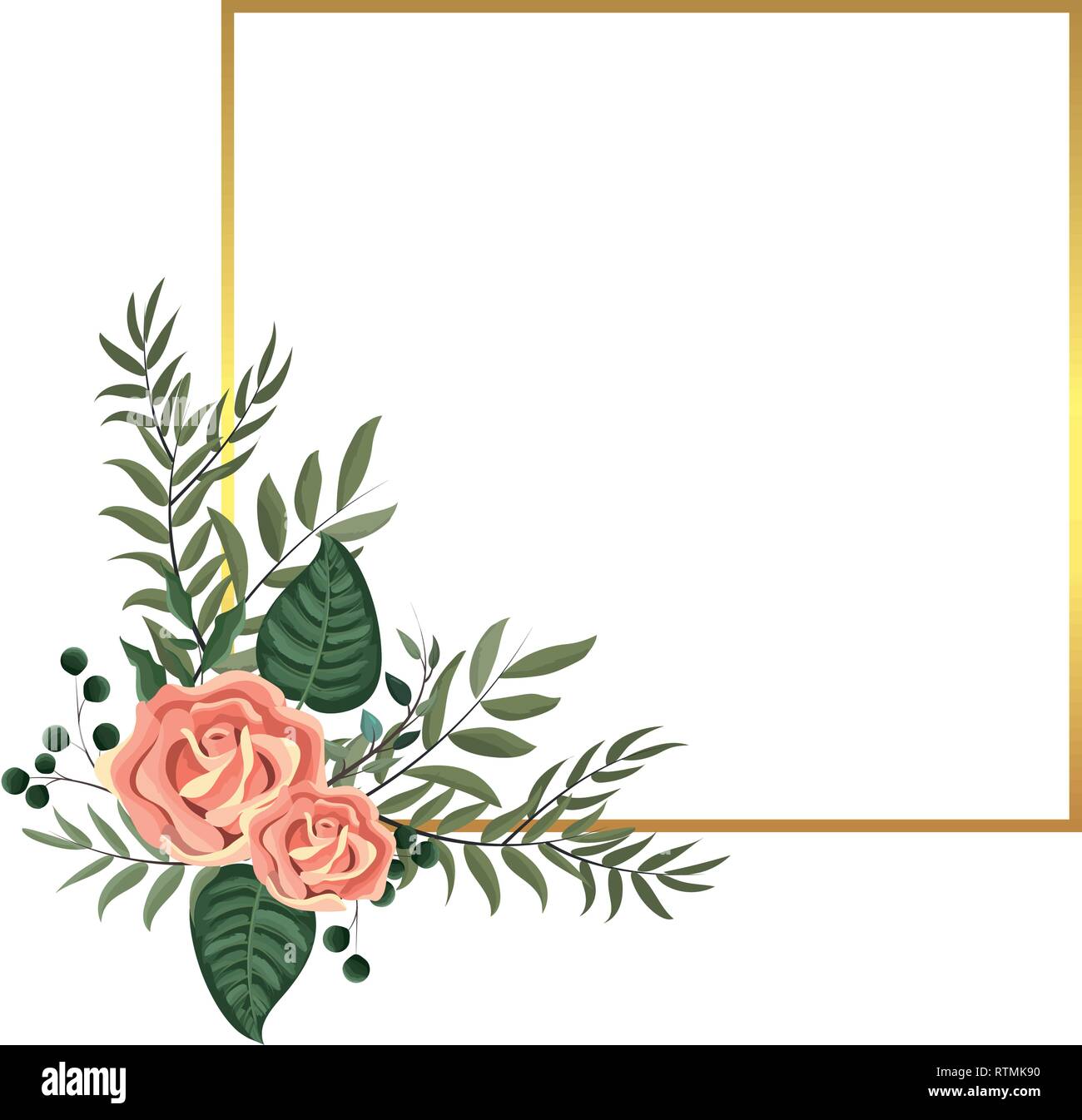 Spring floral frame Stock Vector Image & Art - Alamy
