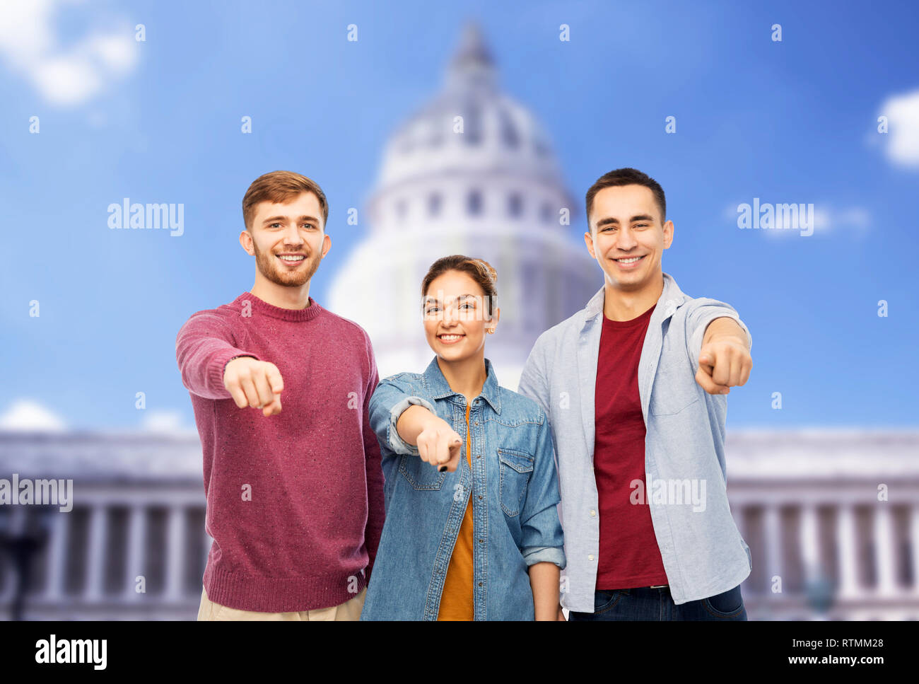 Woman pointing at building hi-res stock photography and images - Alamy