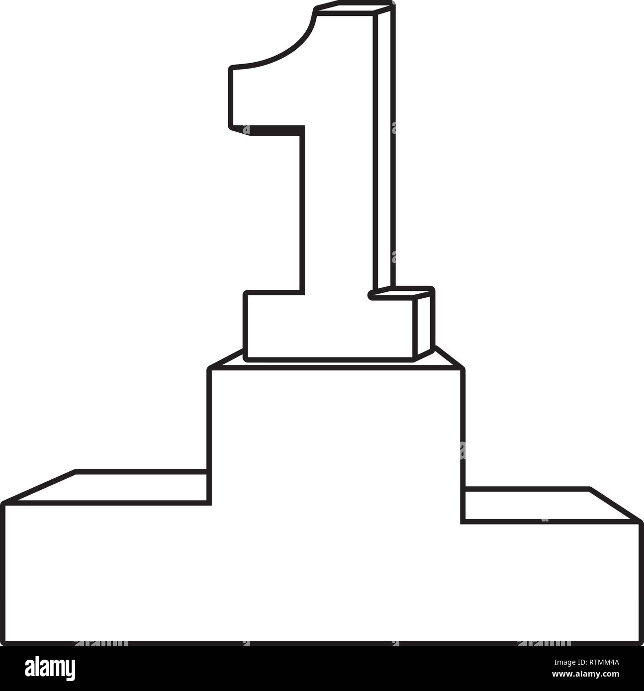 First place on podium black and white Stock Vector Image & Art - Alamy