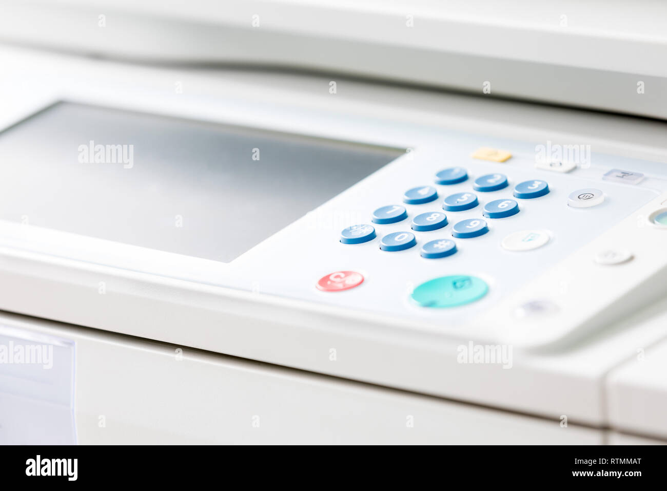 Detail of a modern digital printer of a copy center Stock Photo - Alamy