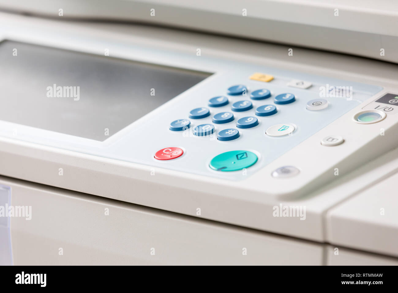 Detail of a modern digital printer of a copy center Stock Photo - Alamy
