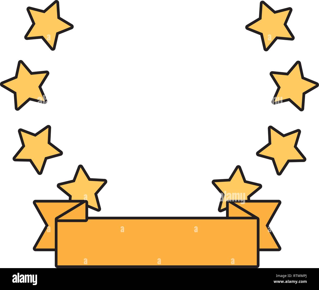 Stars with ribbon banner isolated Stock Vector Image & Art - Alamy