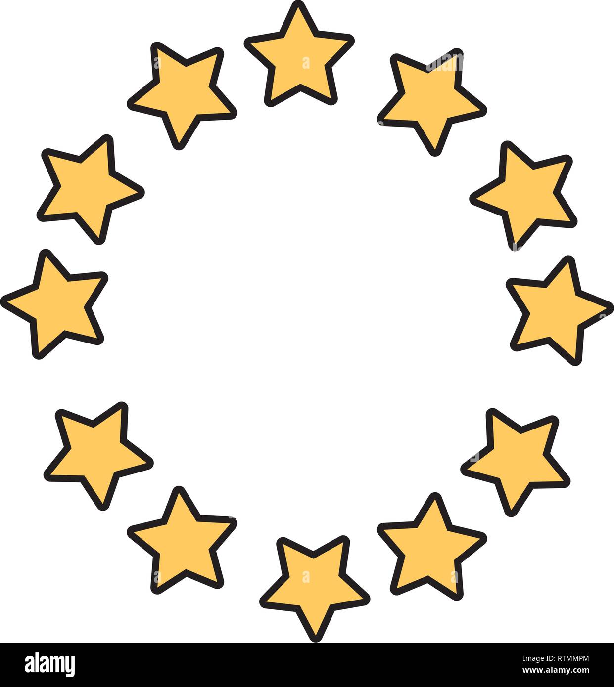 Stars round emblem frame Stock Vector Image & Art - Alamy