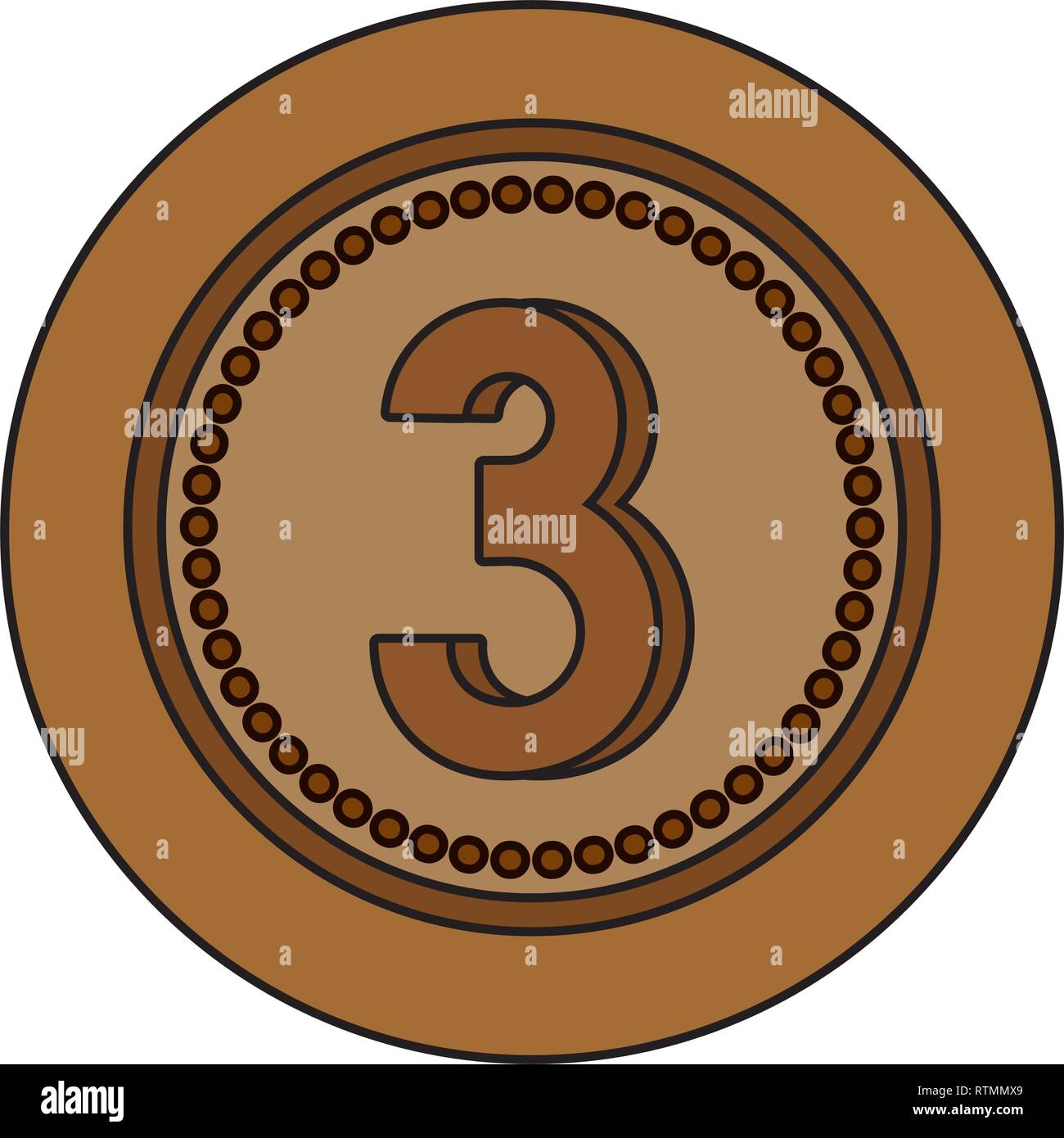 medal third place award Stock Vector Image & Art - Alamy