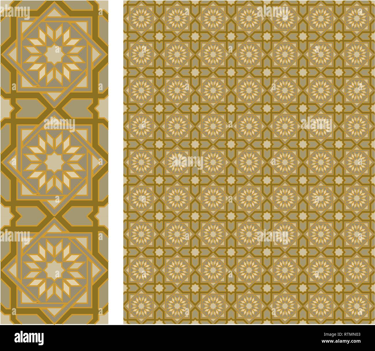 Vector - Floral Seamless decorative pattern stock vector, use for tiled ...