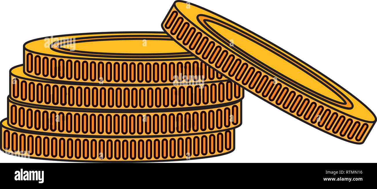 Coins stacked money cartoon Stock Vector Image & Art - Alamy