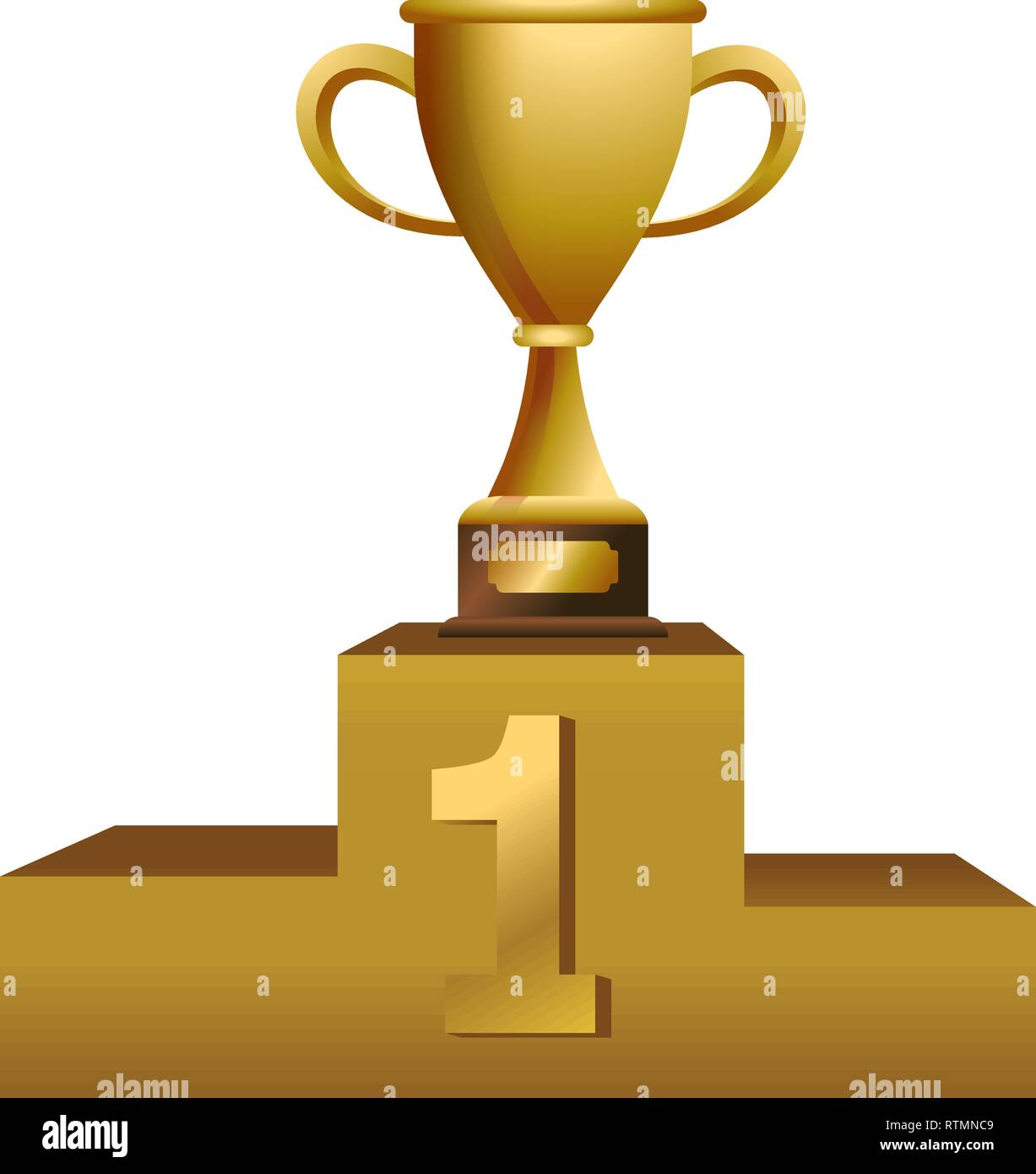 First place trophy cup on podium Stock Vector Image & Art - Alamy