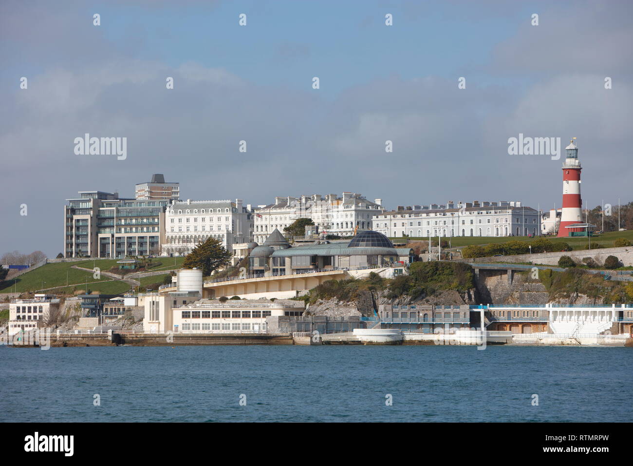 Plymouth, Devon, UK.1st March, 2019. View of Plymouth Hoe from ...