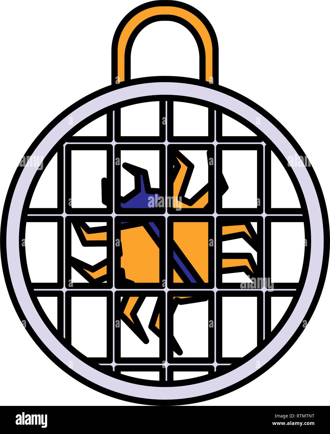 bug animal with sphere planet vector illustration design Stock Vector ...