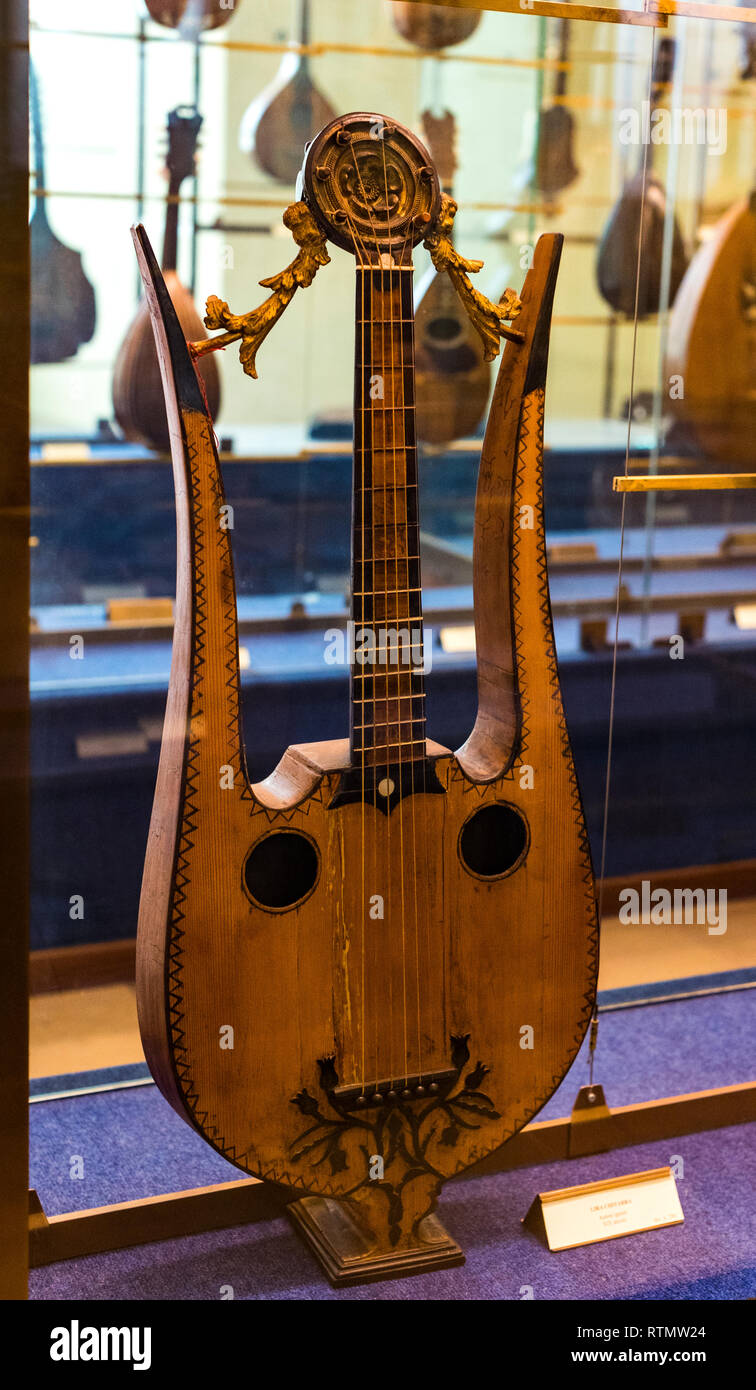 6 JUNE 2018, MILAN, ITALY: Exhibition of musical instruments of Milan ...