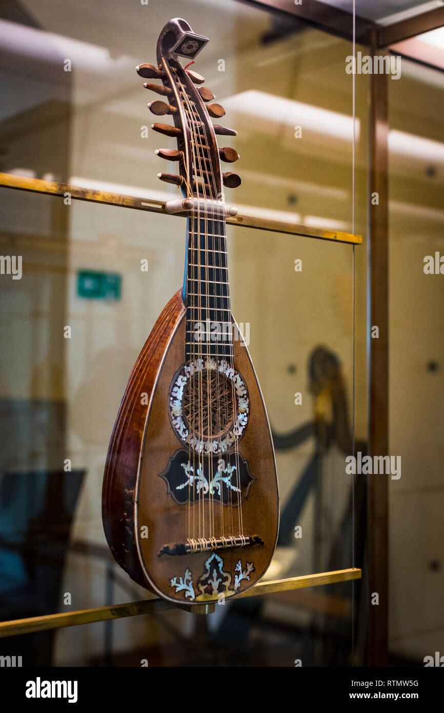 6 JUNE 2018, MILAN, ITALY: Exhibition of musical instruments of Milan ...