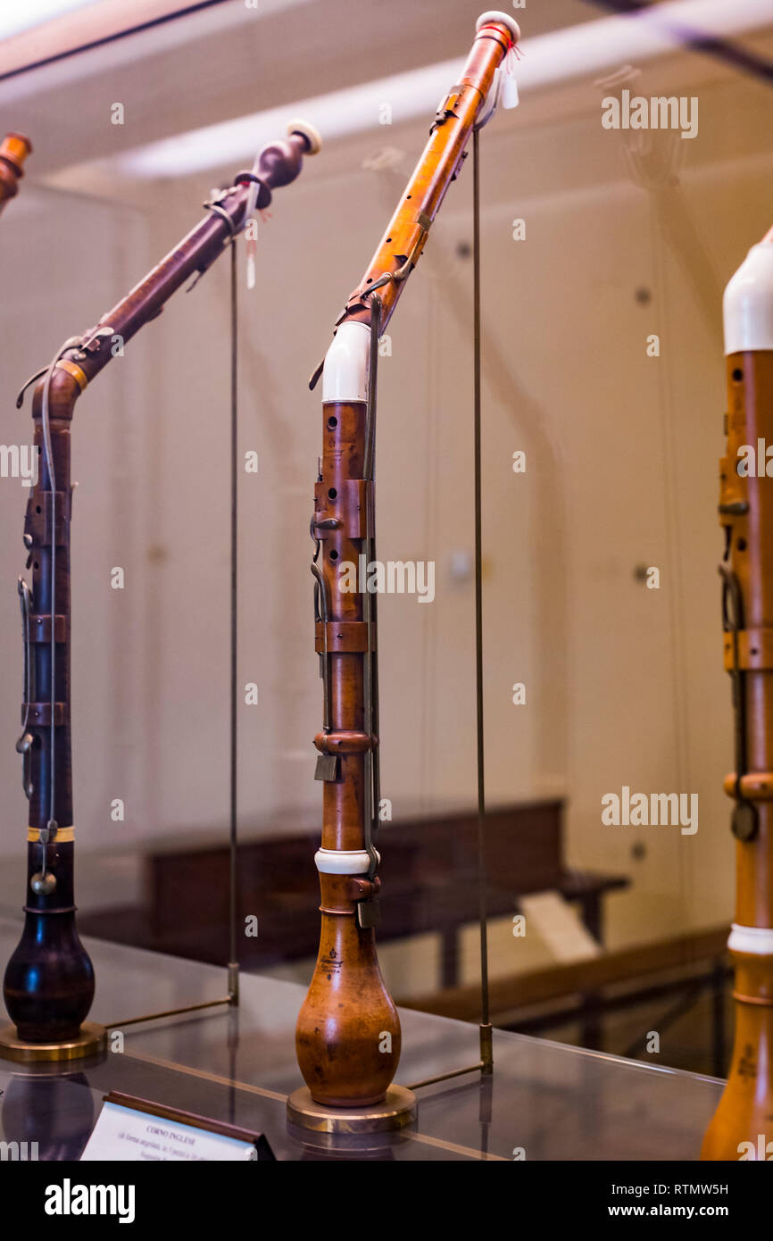 6 JUNE 2018, MILAN, ITALY: Exhibition of musical instruments of Milan ...