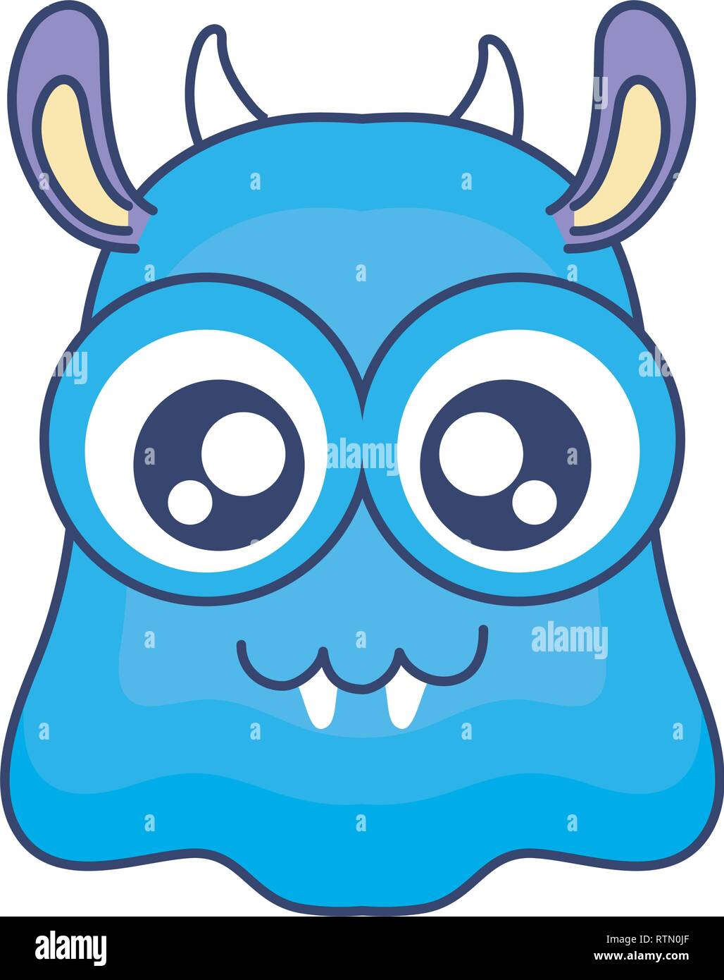 crazy monster comic character vector illustration design Stock Vector ...