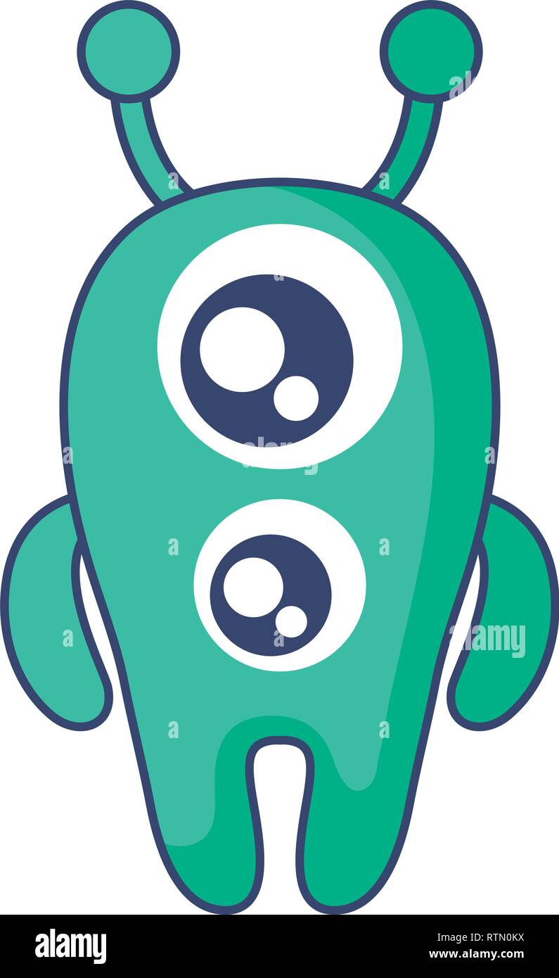 crazy monster comic character vector illustration design Stock Vector ...