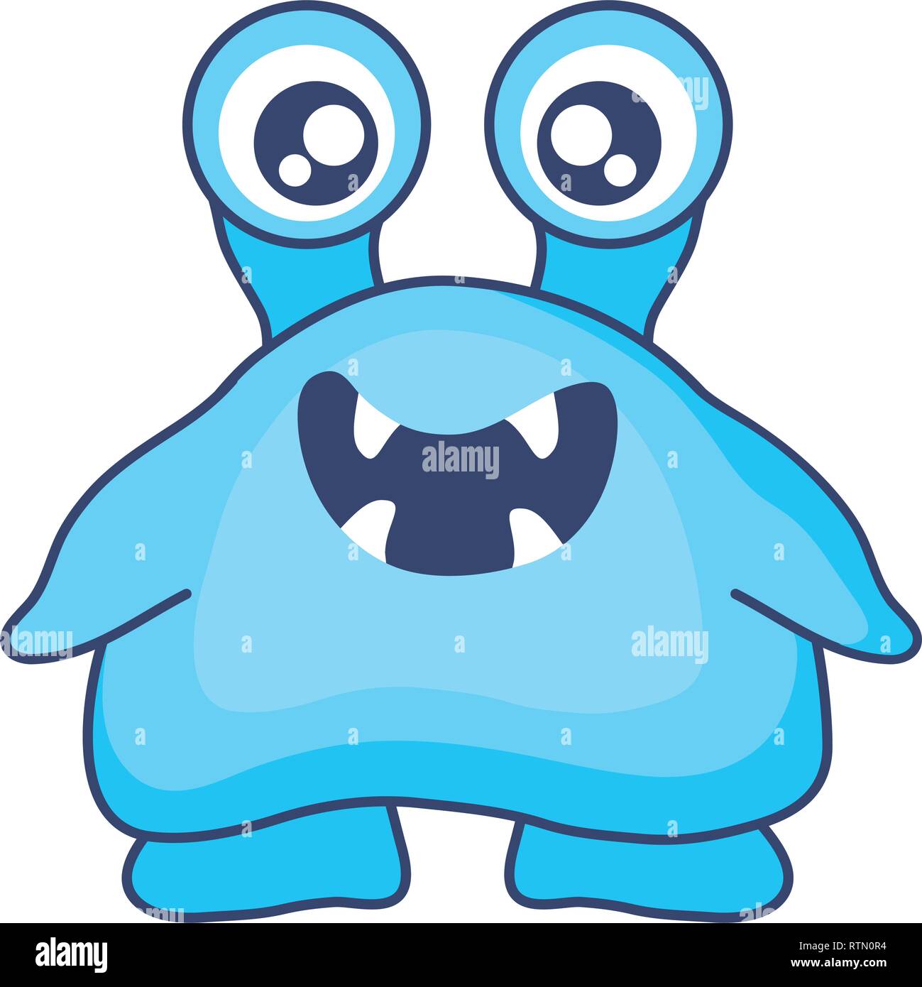 crazy monster comic character vector illustration design Stock Vector ...