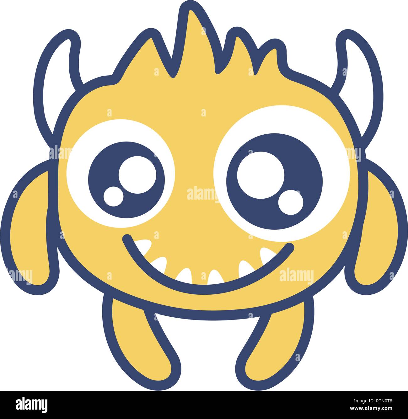 crazy monster comic character vector illustration design Stock Vector ...