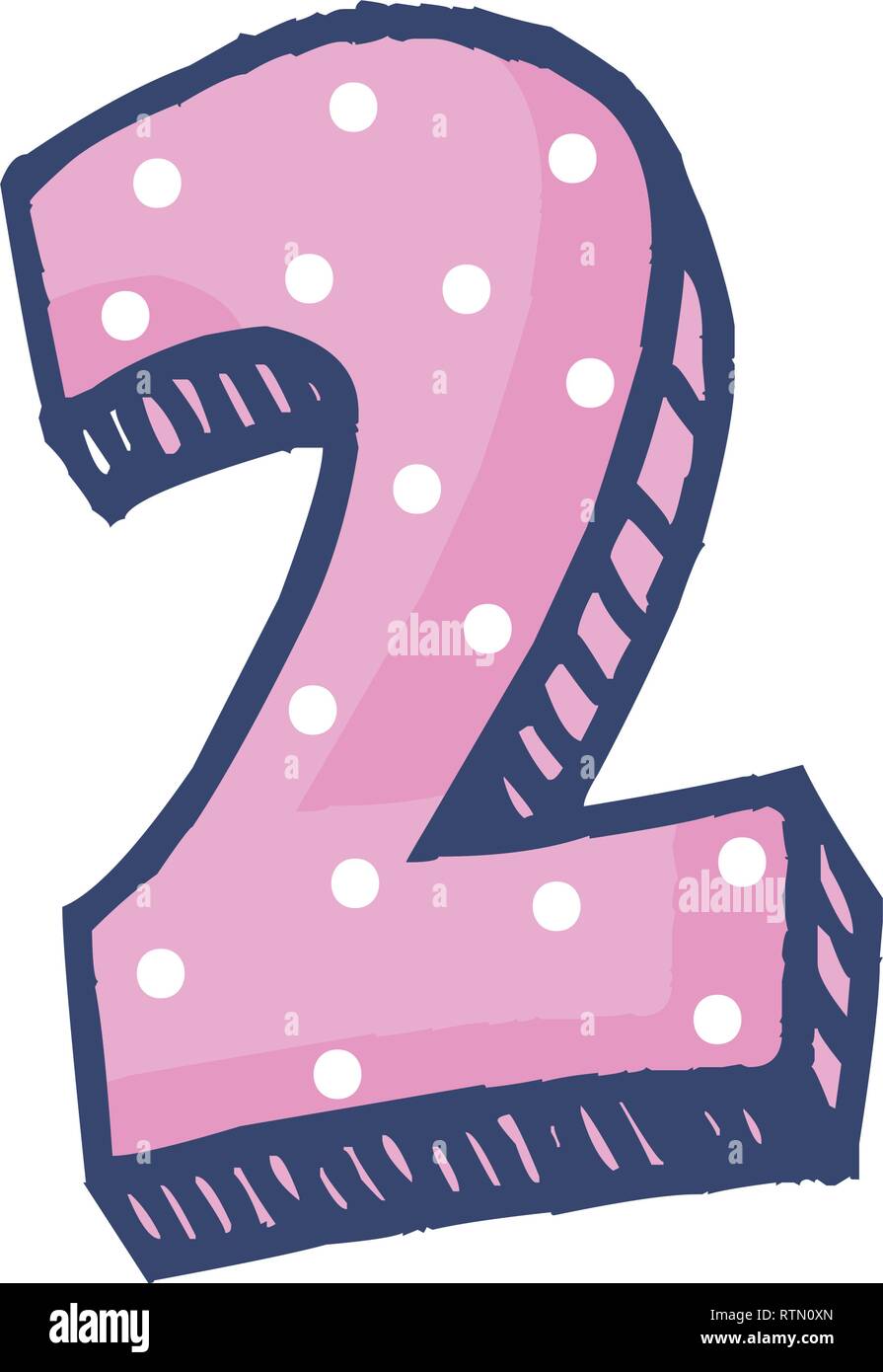 Pink Number 2 Clip Art