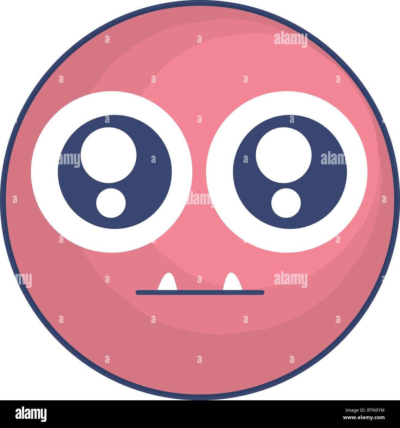 emoticon face with crazy teeth vector illustration design Stock Vector ...