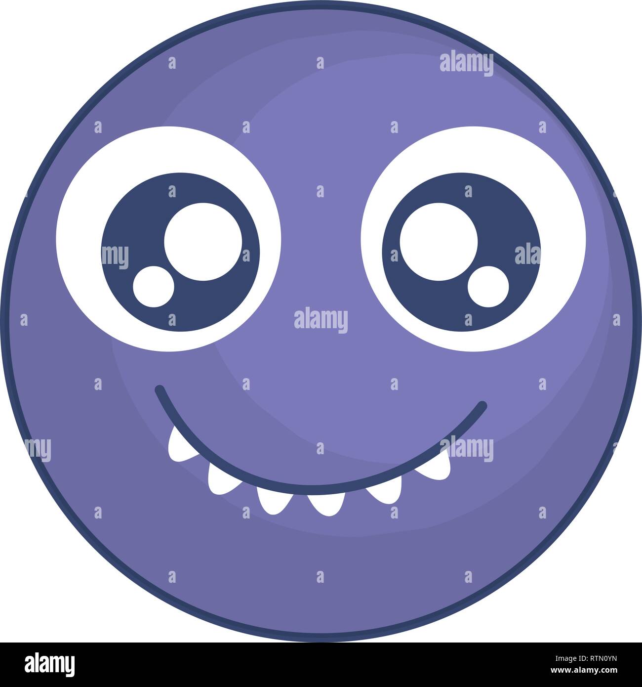 emoticon face with crazy teeth vector illustration design Stock Vector ...