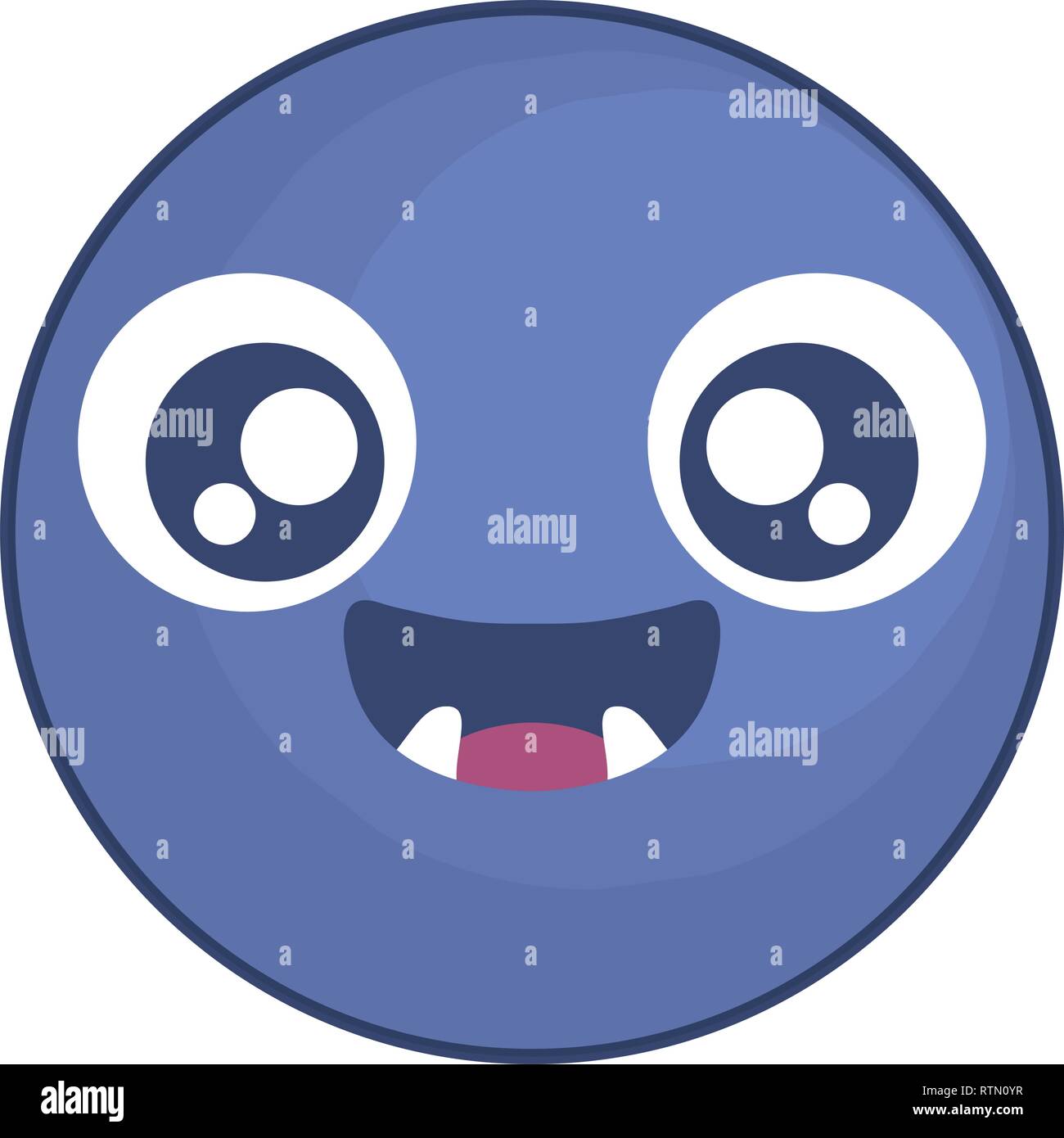 emoticon face with crazy teeth vector illustration design Stock Vector ...