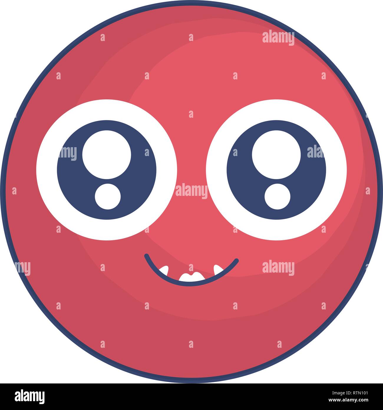 emoticon face with crazy teeth vector illustration design Stock Vector ...