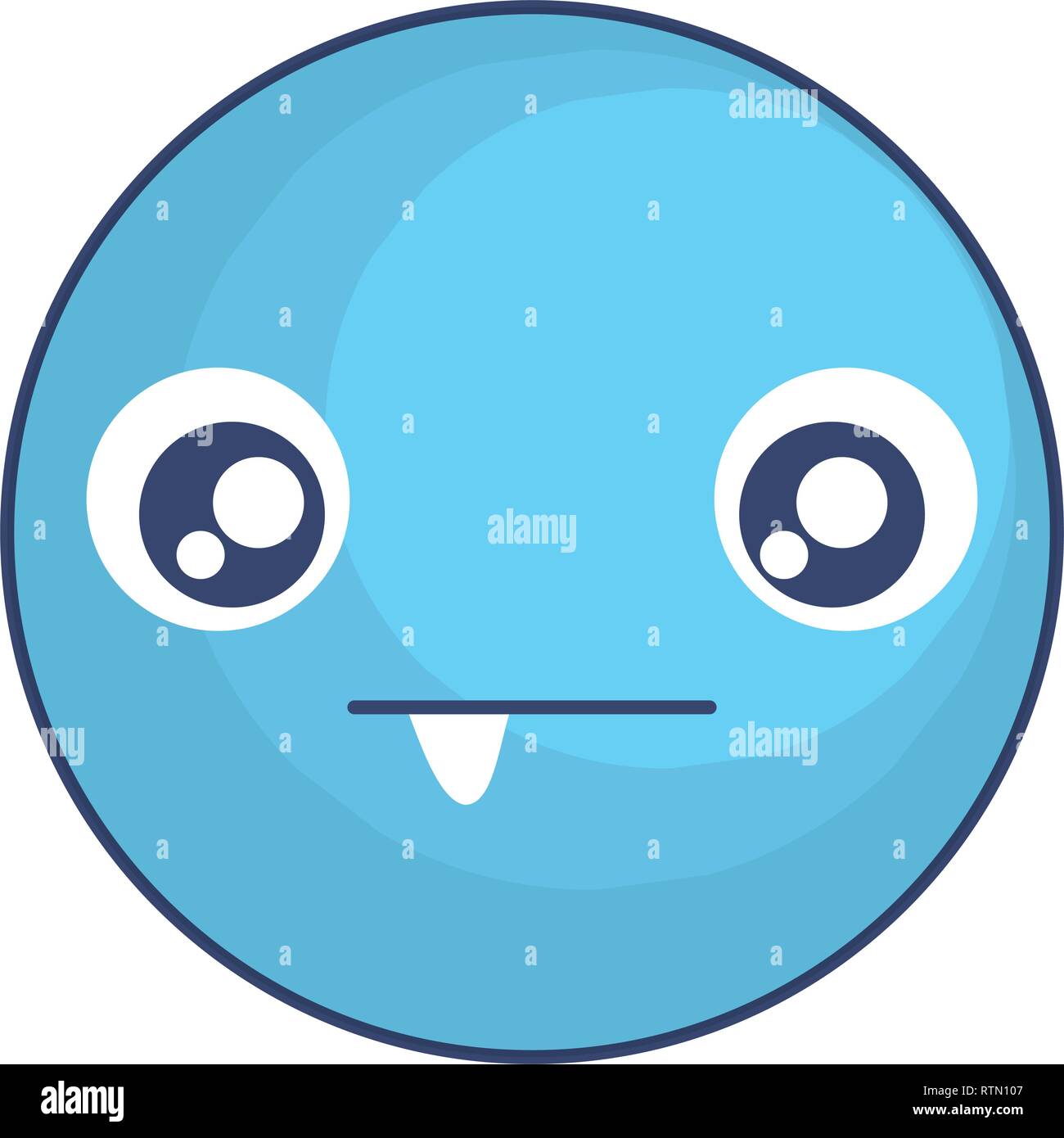 emoticon face with crazy teeth vector illustration design Stock Vector ...