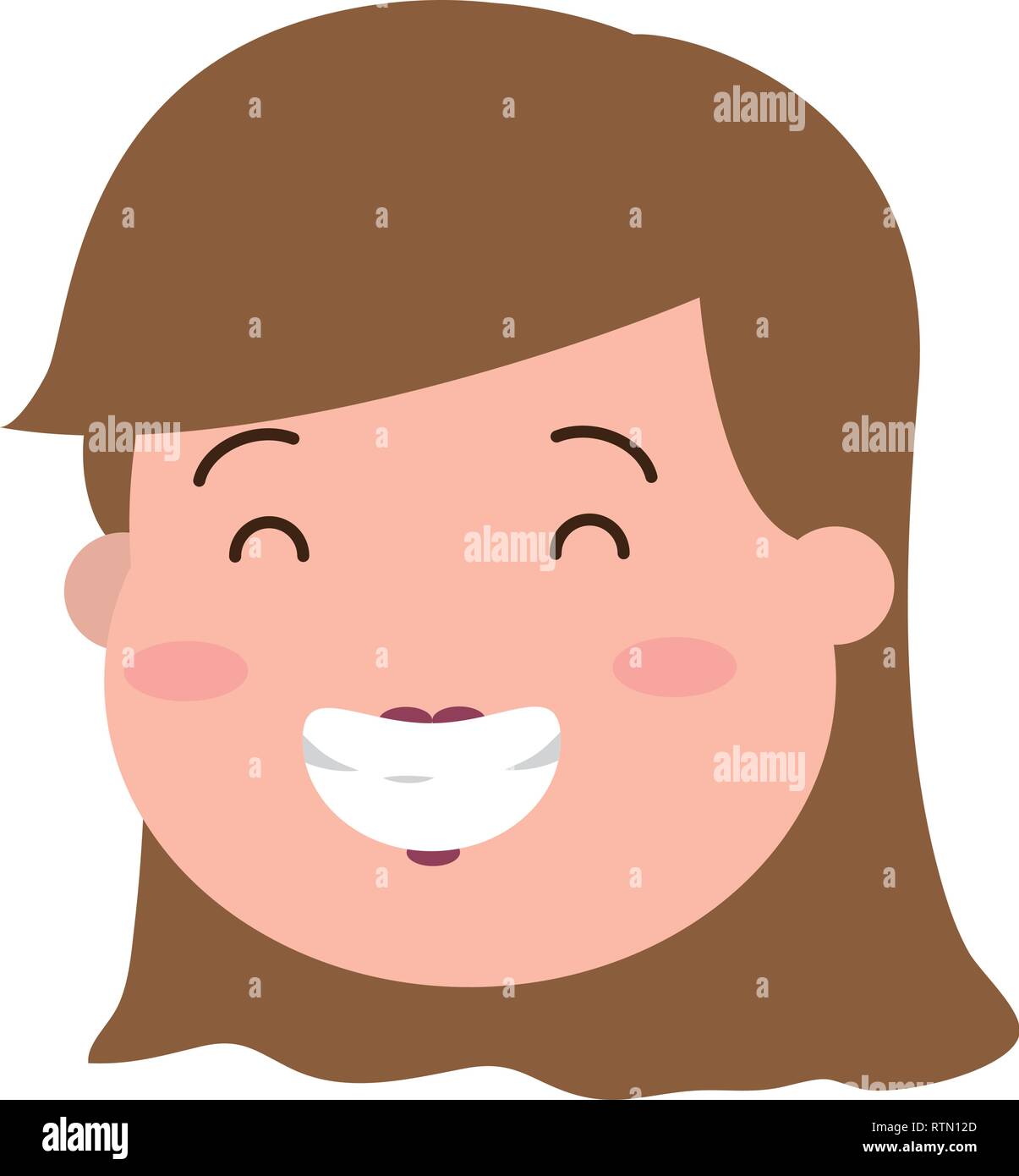 happy woman face Stock Vector Image & Art - Alamy