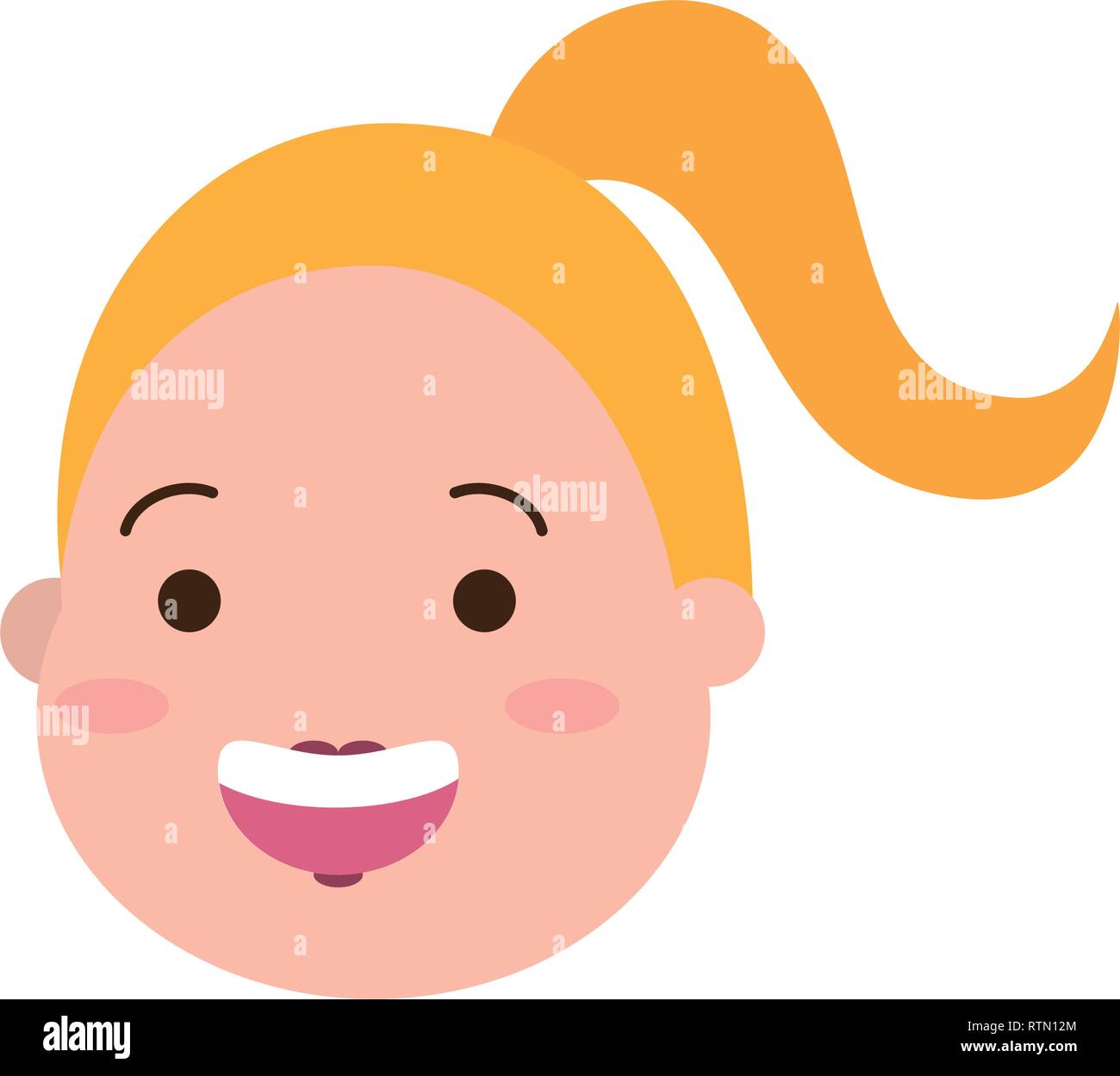 happy woman face Stock Vector Image & Art - Alamy
