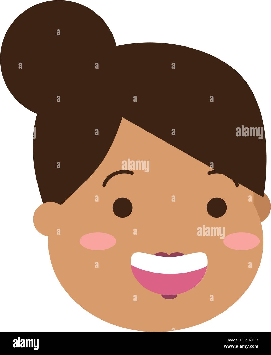 happy woman face Stock Vector Image & Art - Alamy