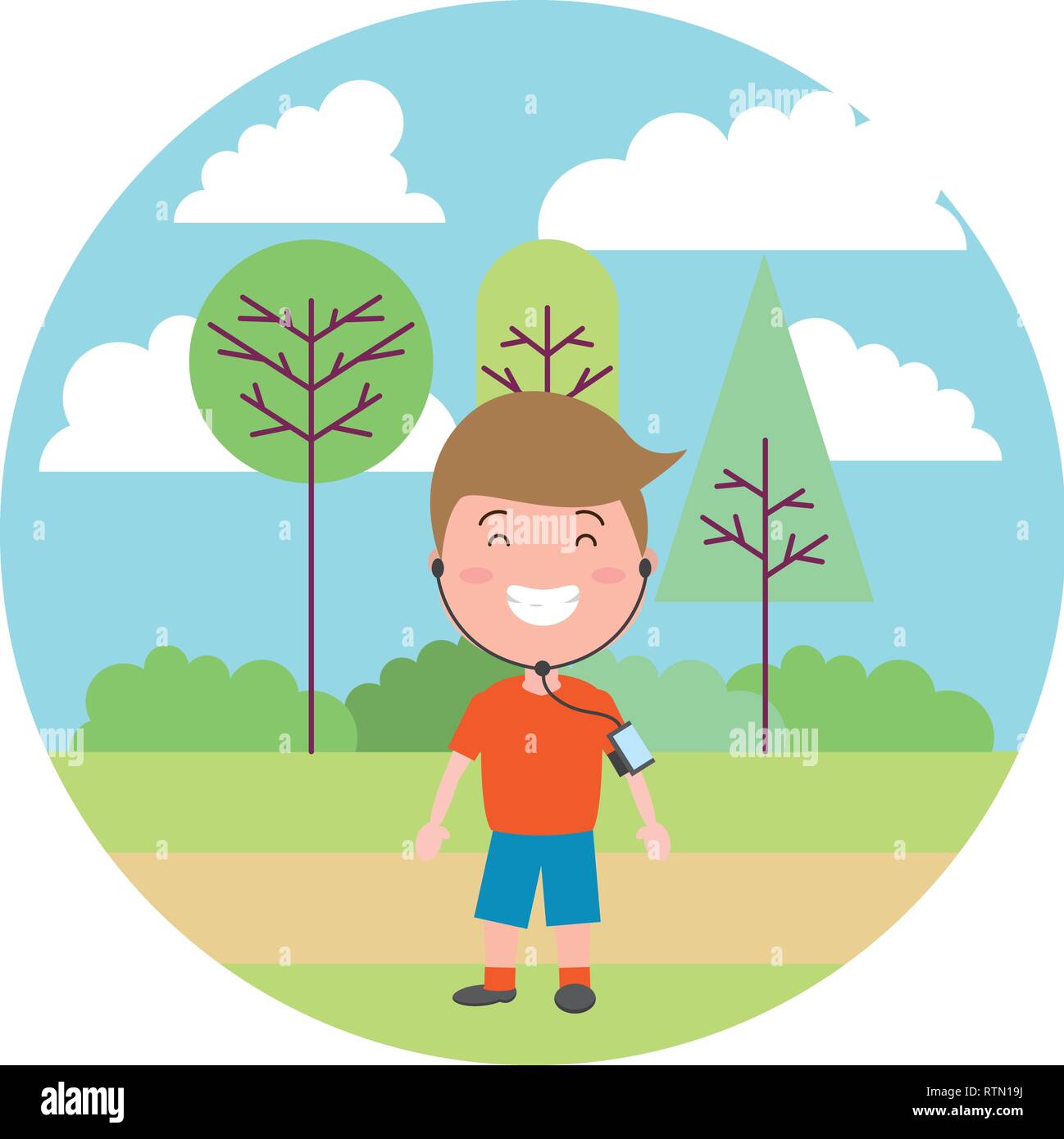 People on side of the road Stock Vector Images - Alamy