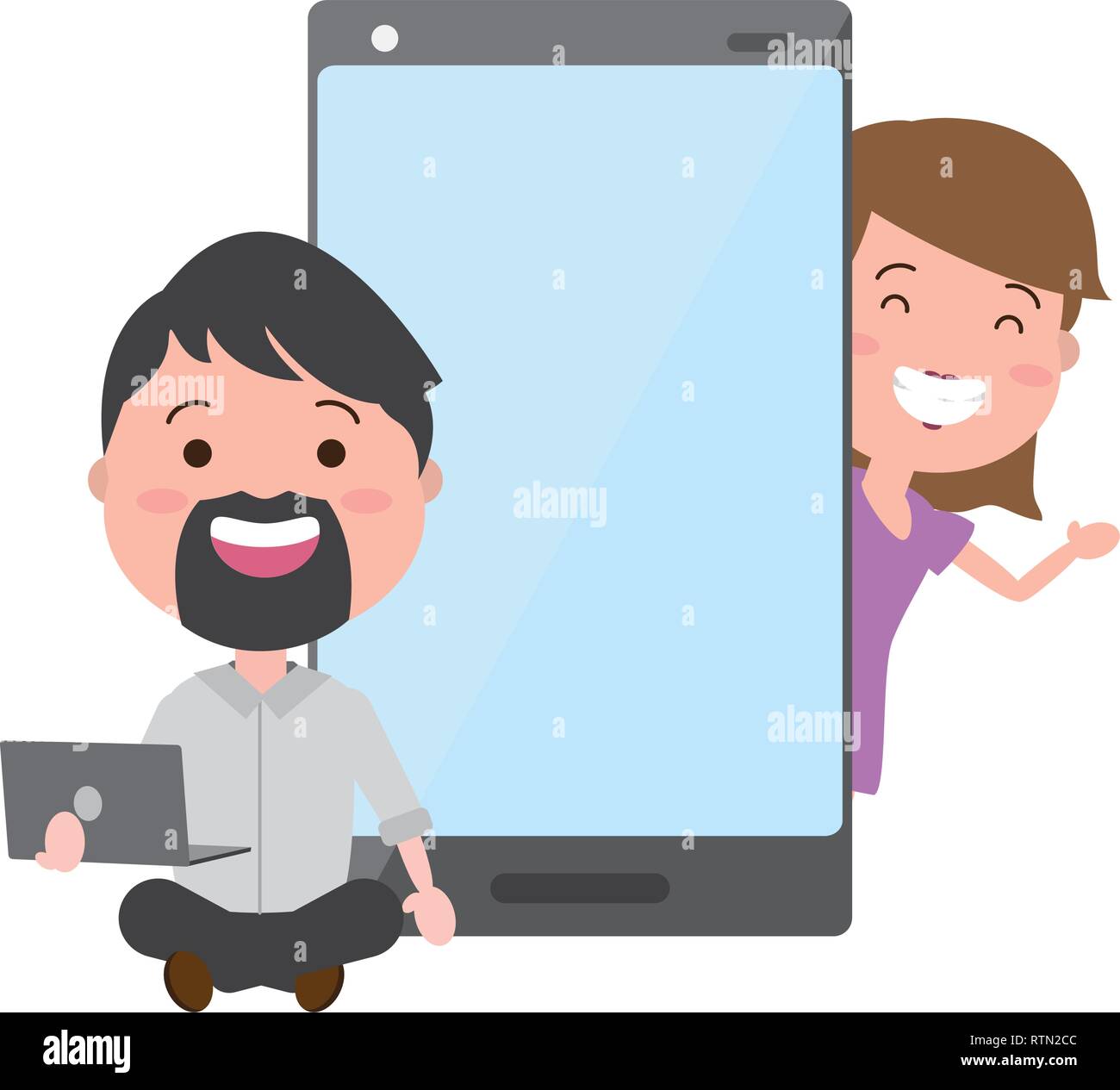 people tech devices Stock Vector Image & Art - Alamy