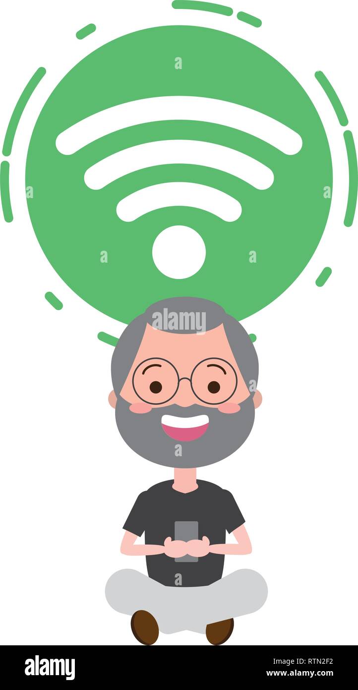 Elder people modern technology Stock Vector Images - Alamy