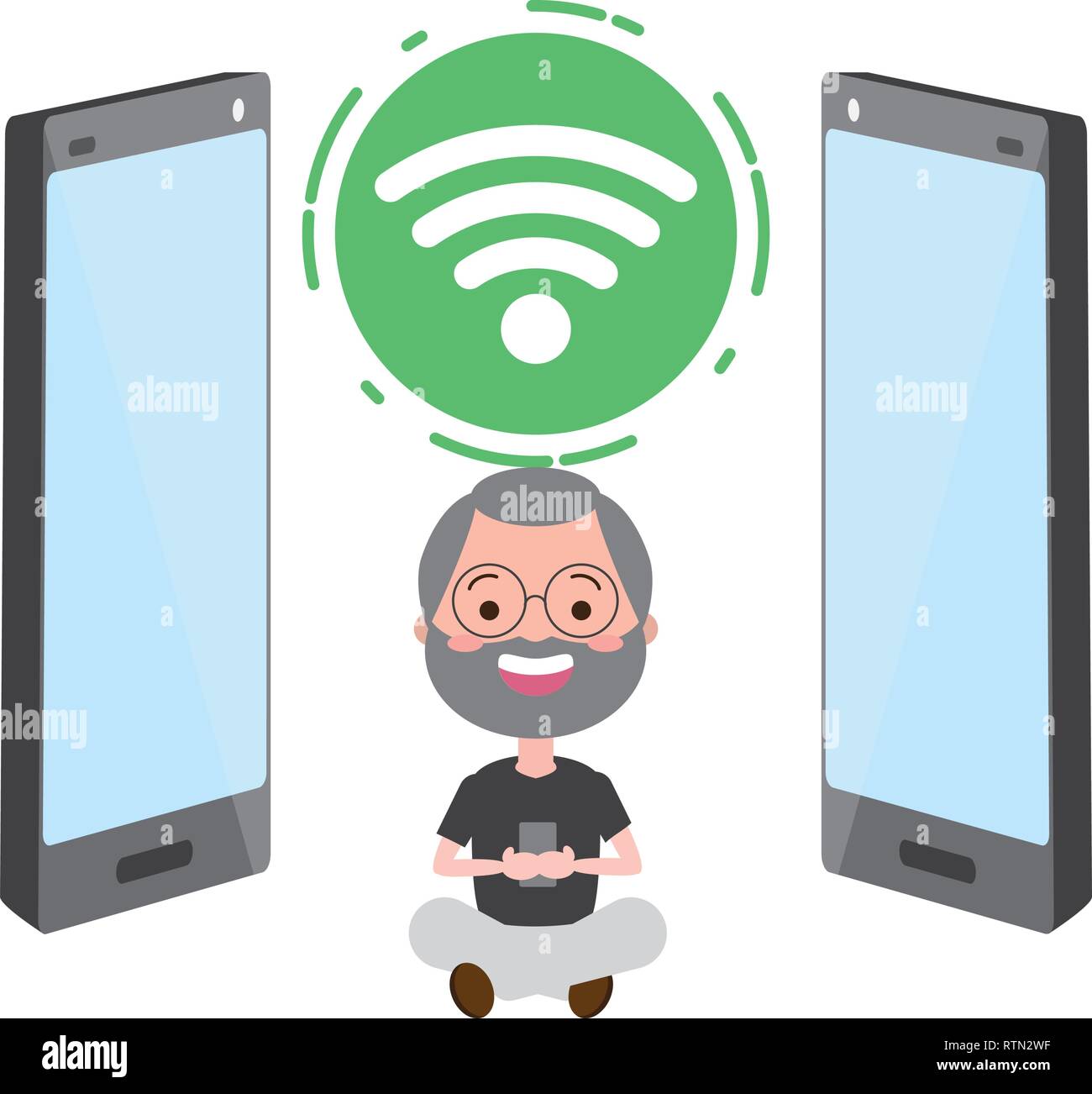 Senior tech Stock Vector Images - Alamy