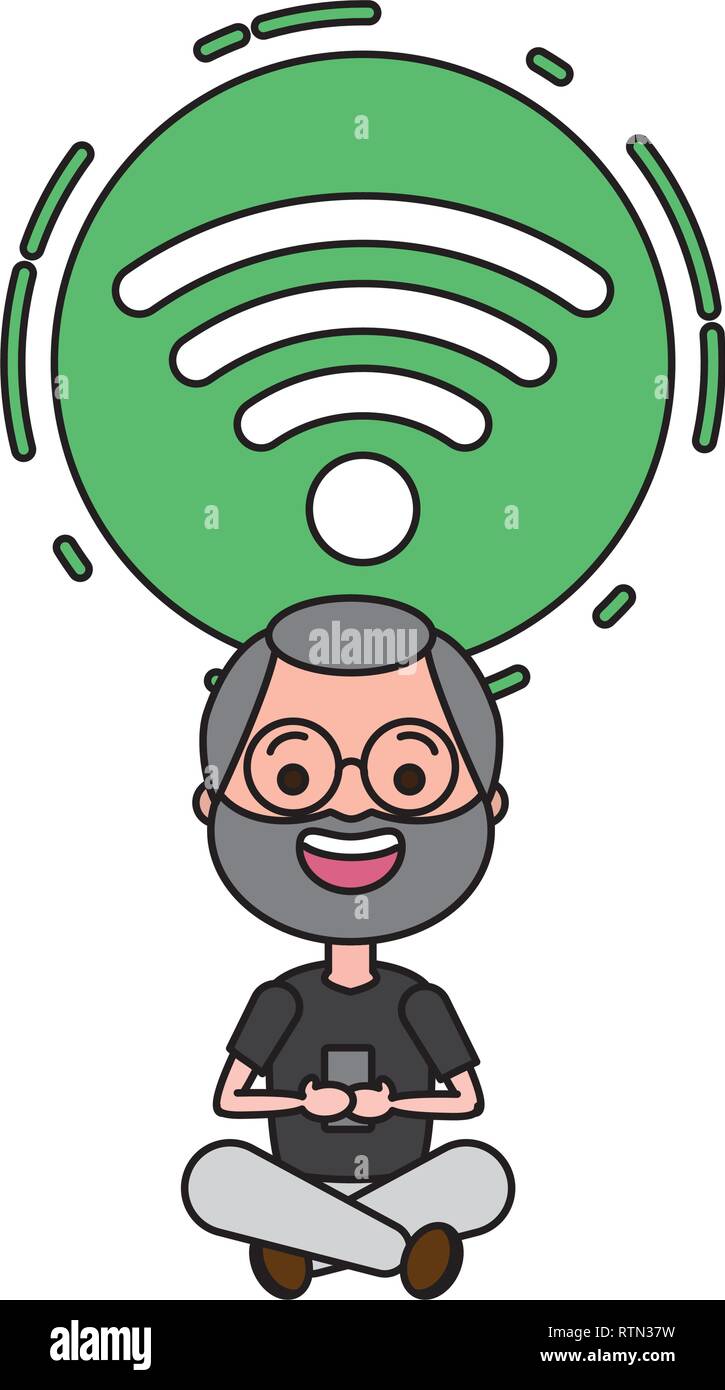 Elder people modern technology Stock Vector Images - Alamy