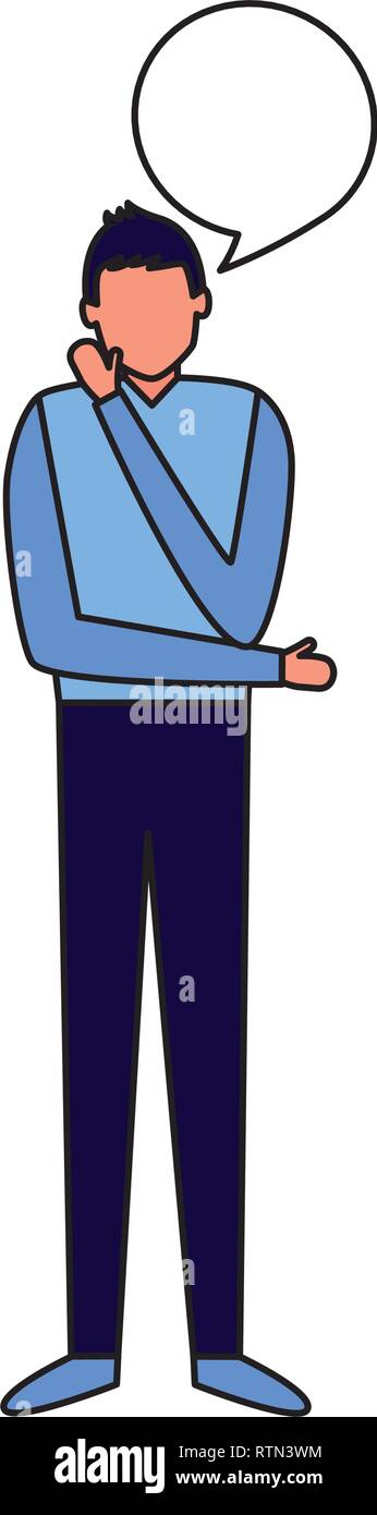 man standing speech bubble Stock Vector Image & Art - Alamy